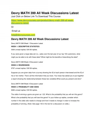 PPT - MATH 221 ALL DISCUSSIONS WEEK 1-7 PowerPoint Presentation, free download - ID:7387928
