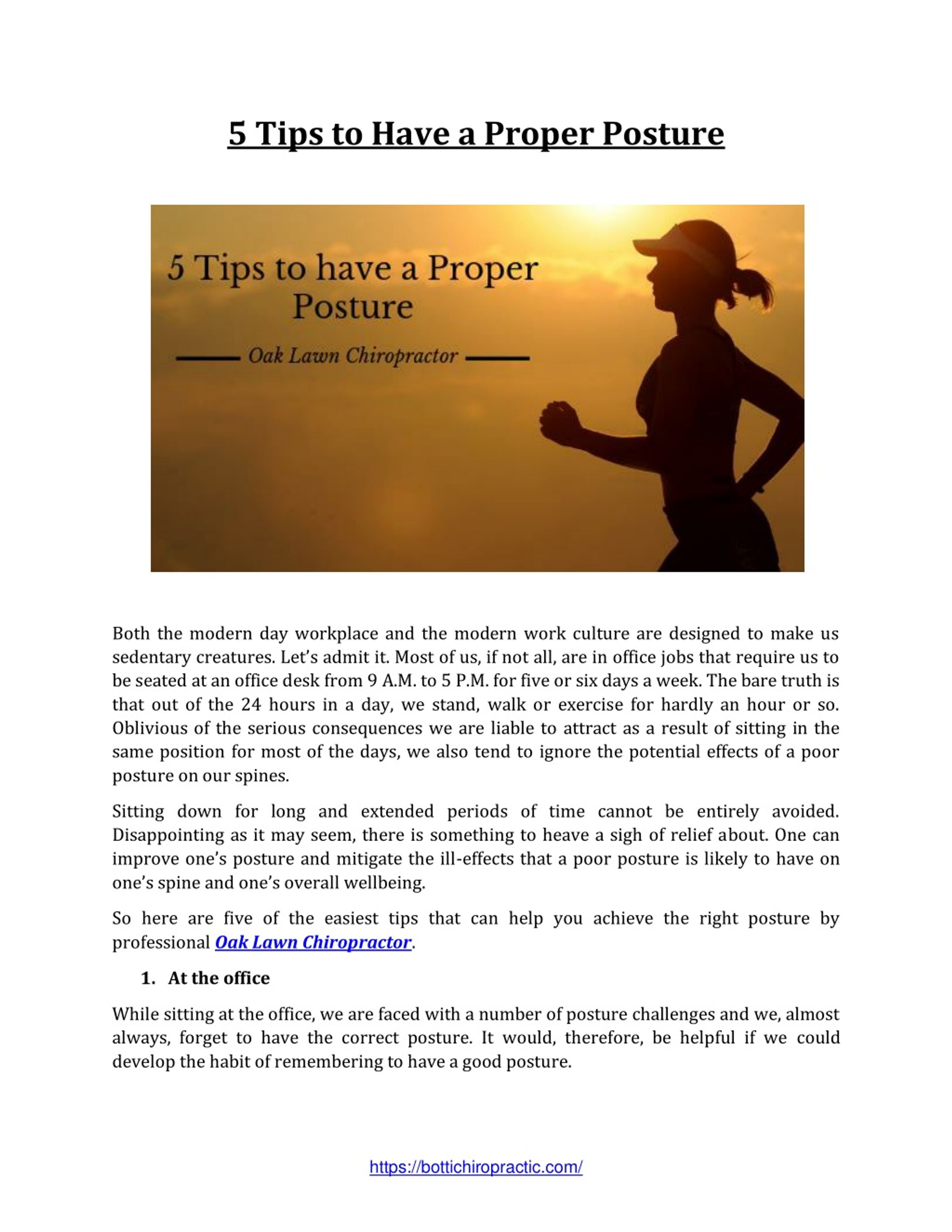 PPT - 5 Tips to Have a Proper Posture PowerPoint Presentation, free ...