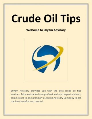 PPT - Crude Oil Accurate tips PowerPoint Presentation, free download ...