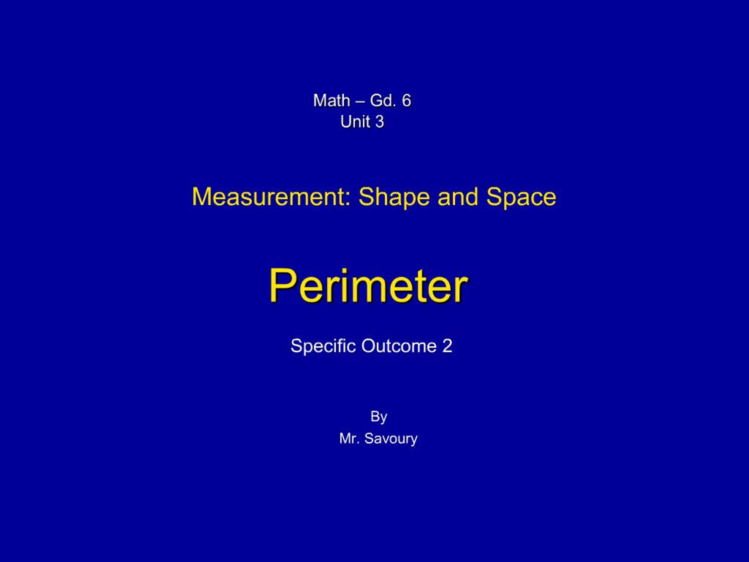 PPT - Measurement: Shape and Space PowerPoint Presentation, free ...