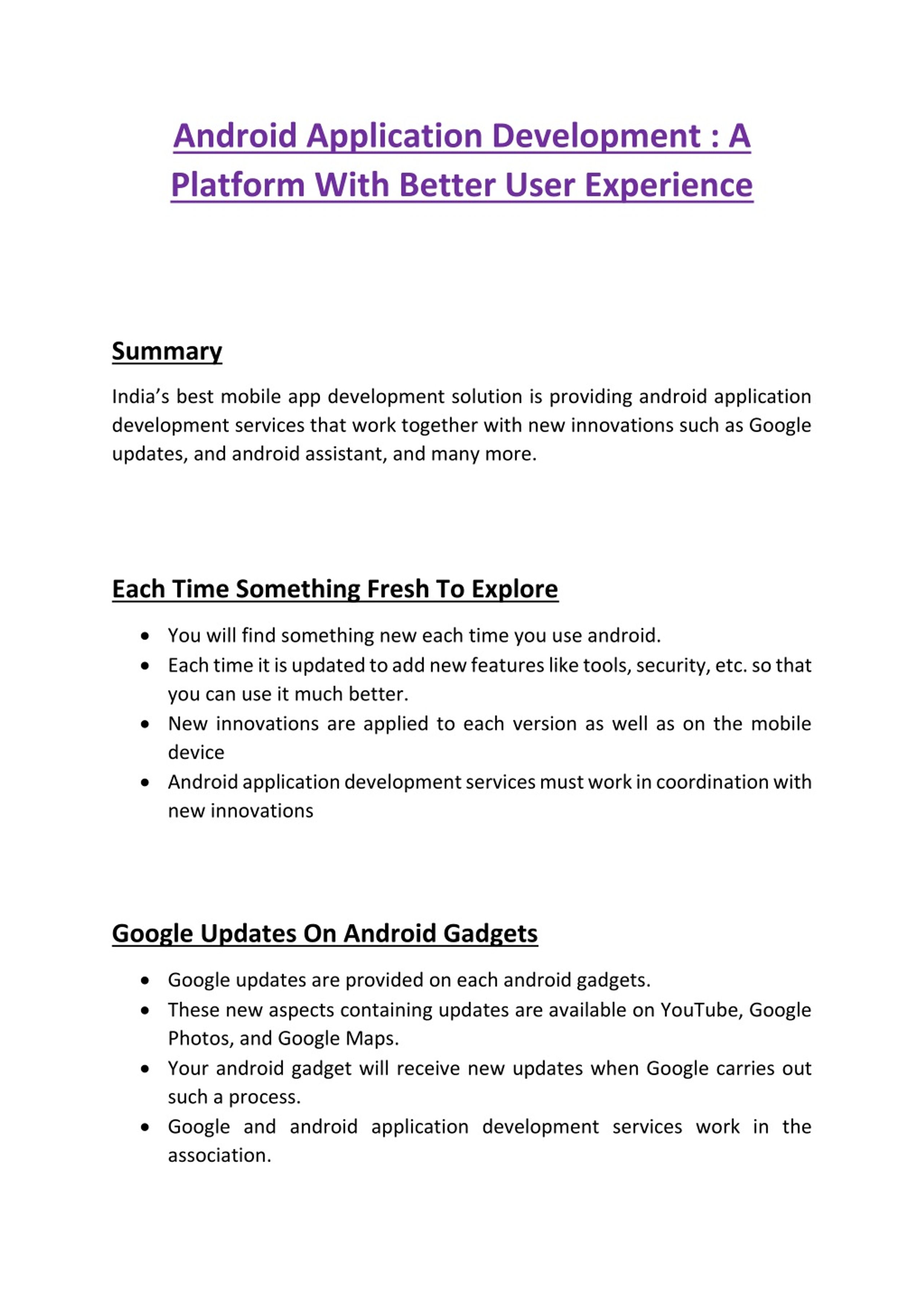 PPT - Android Application Development : A Platform With Better User ...
