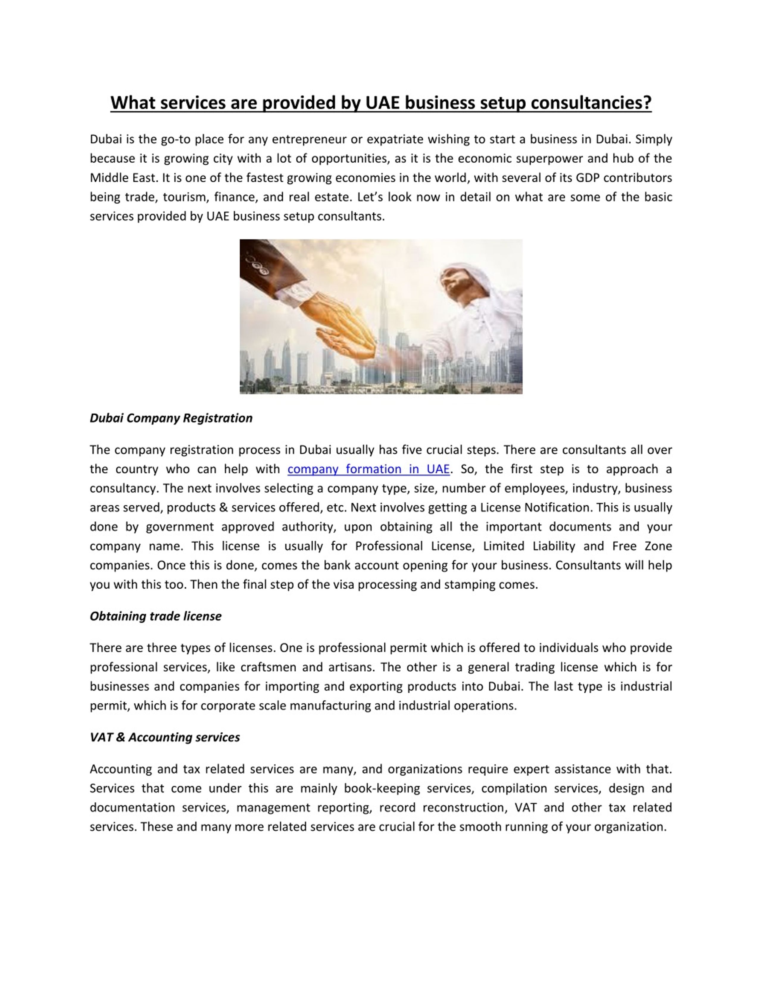 PPT - What services are provided by UAE business setup consultancies ...