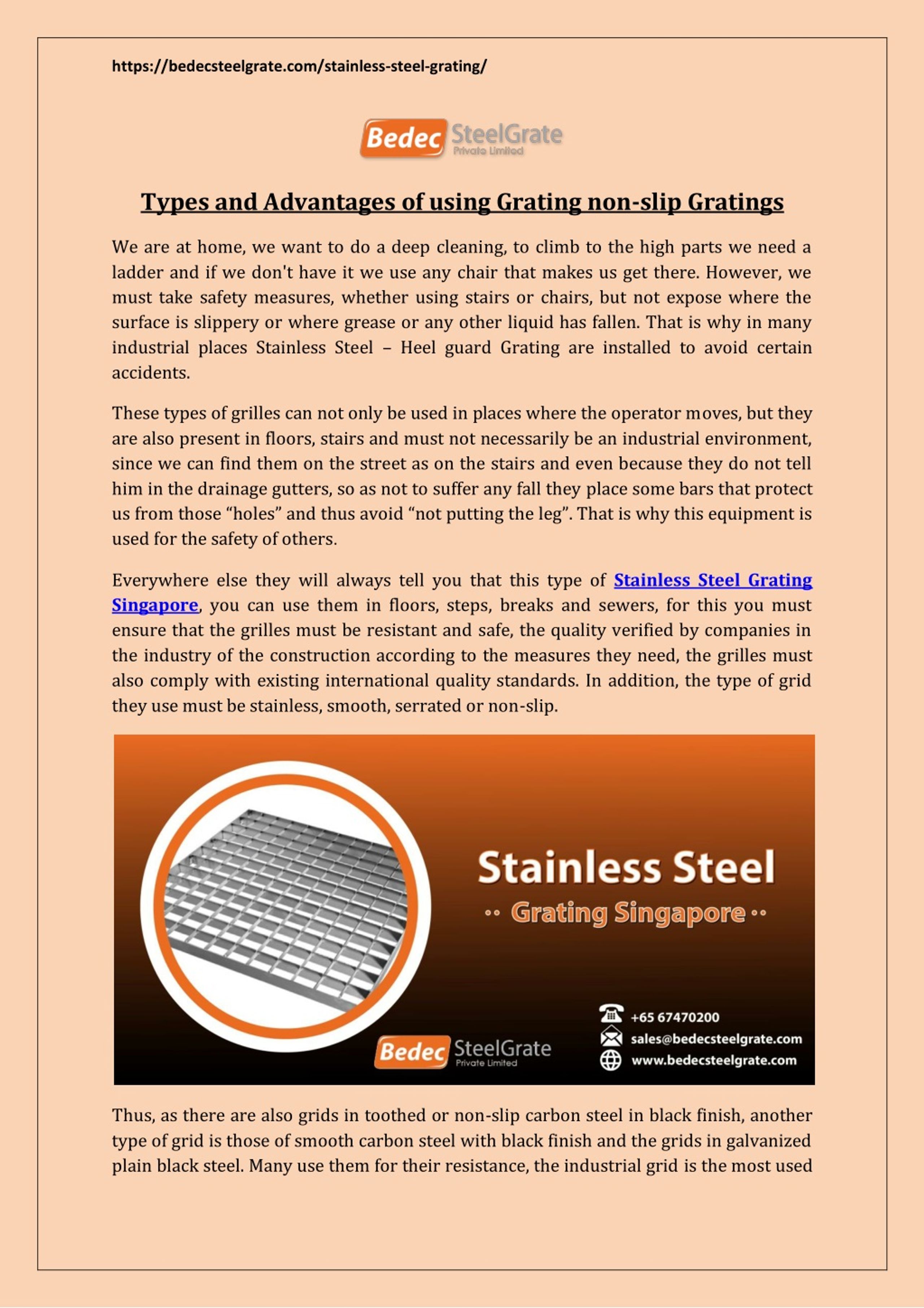 PPT - Types and Advantages of using Grating non-slip Gratings ...