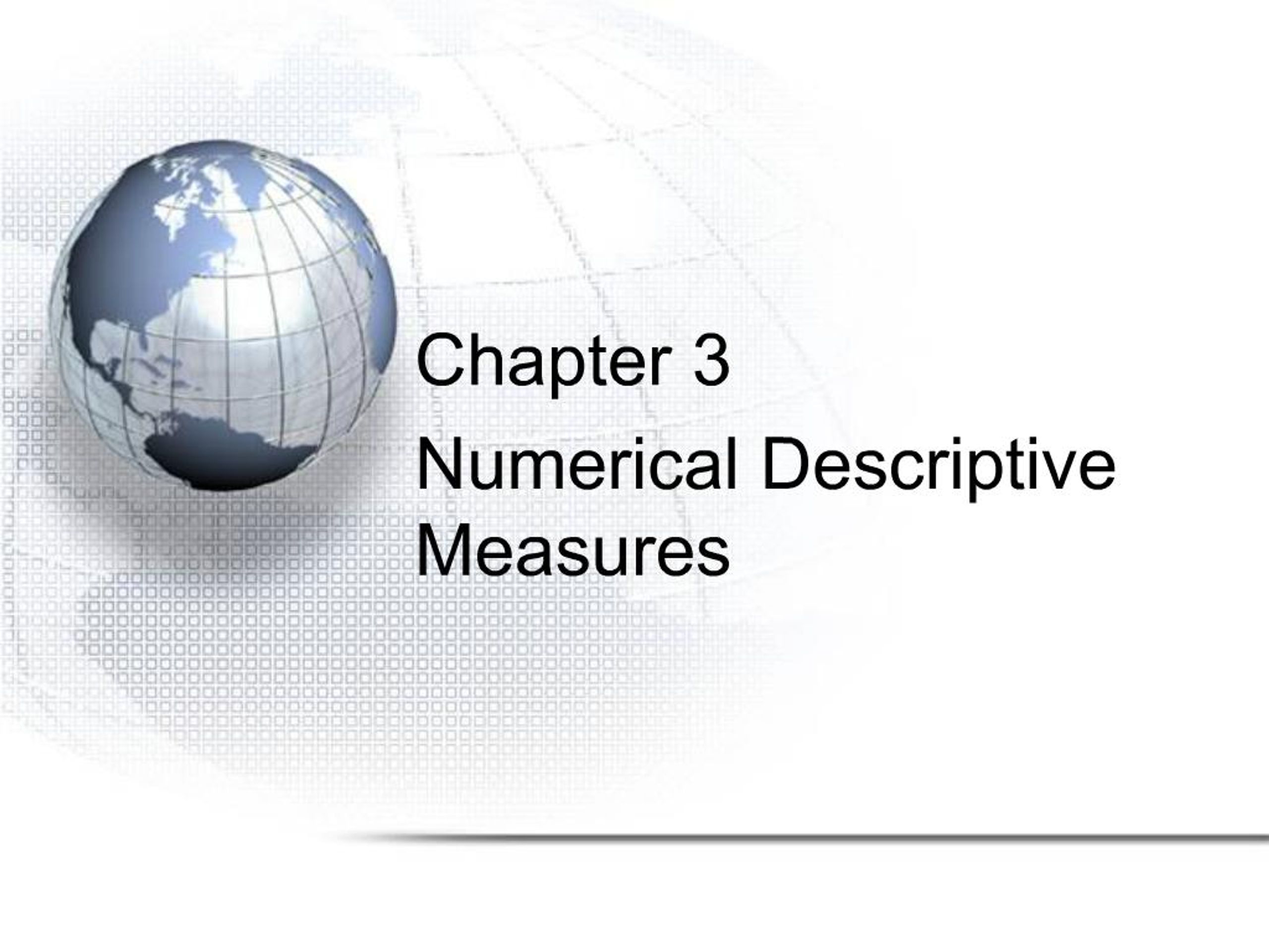 PPT - Chapter 3 Numerical Descriptive Measures PowerPoint Presentation ...