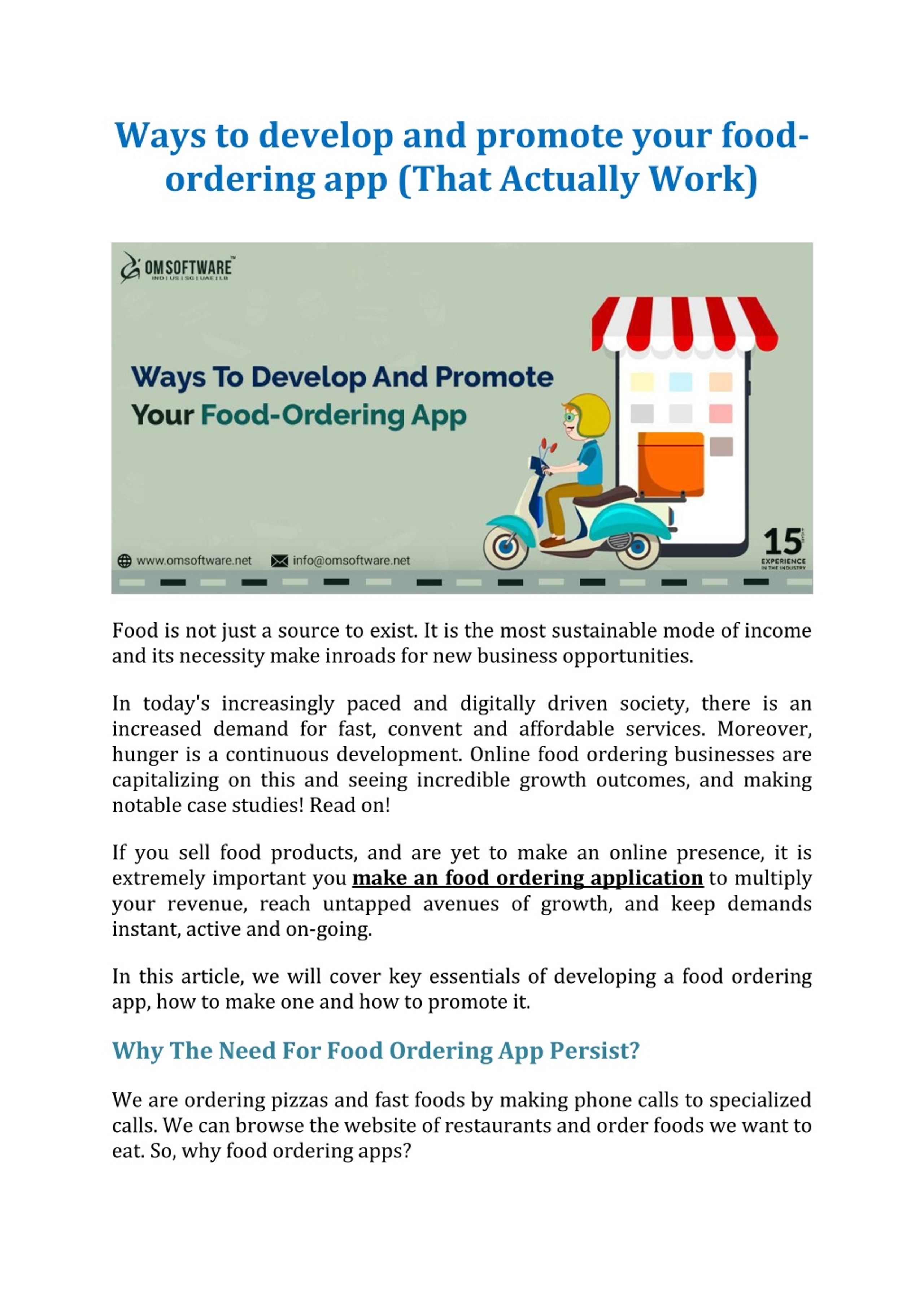 PPT - Ways to develop and promote your food-ordering app (That Actually ...