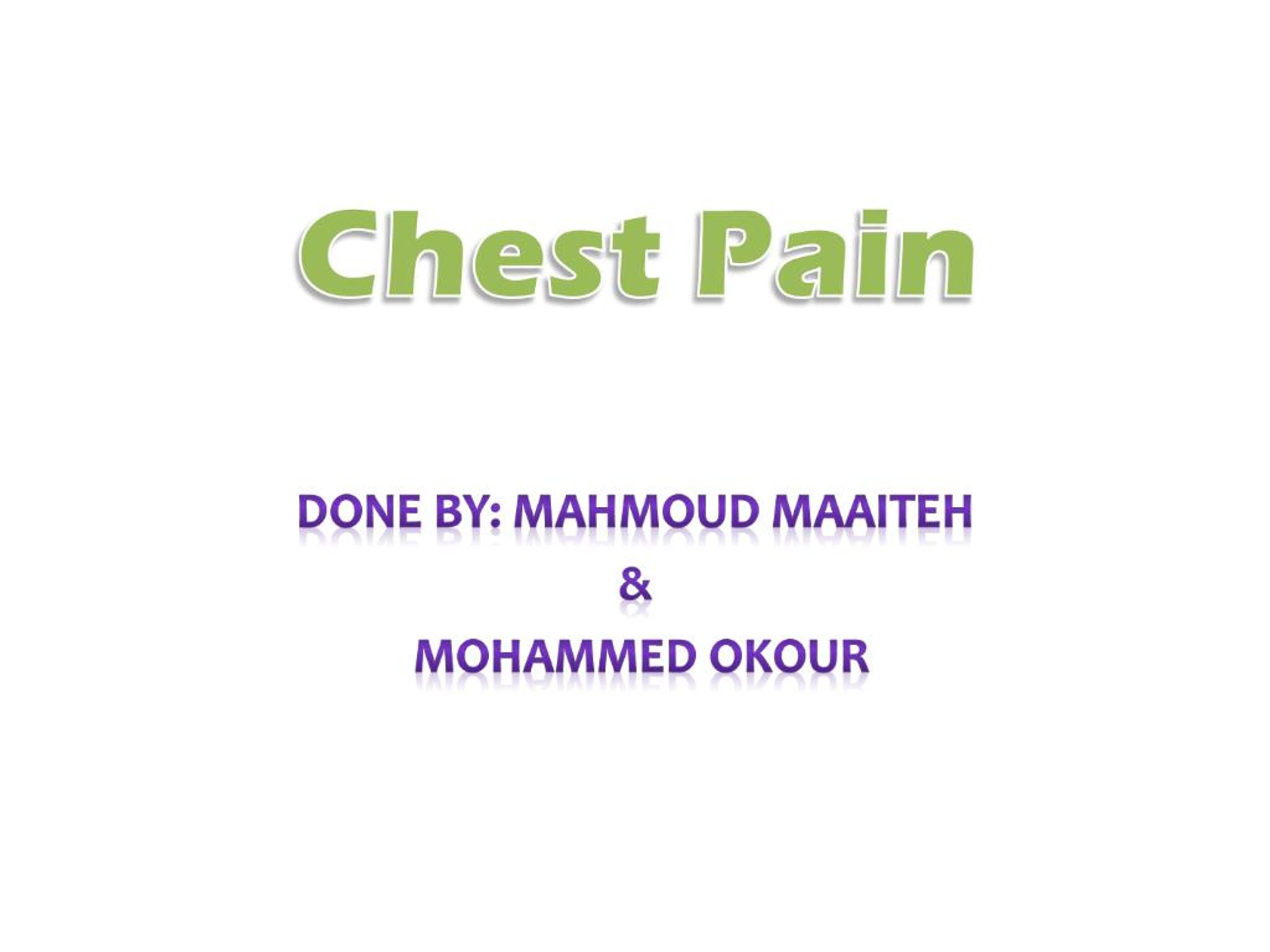 PPT - Chest Pain PowerPoint Presentation, free download - ID:844279