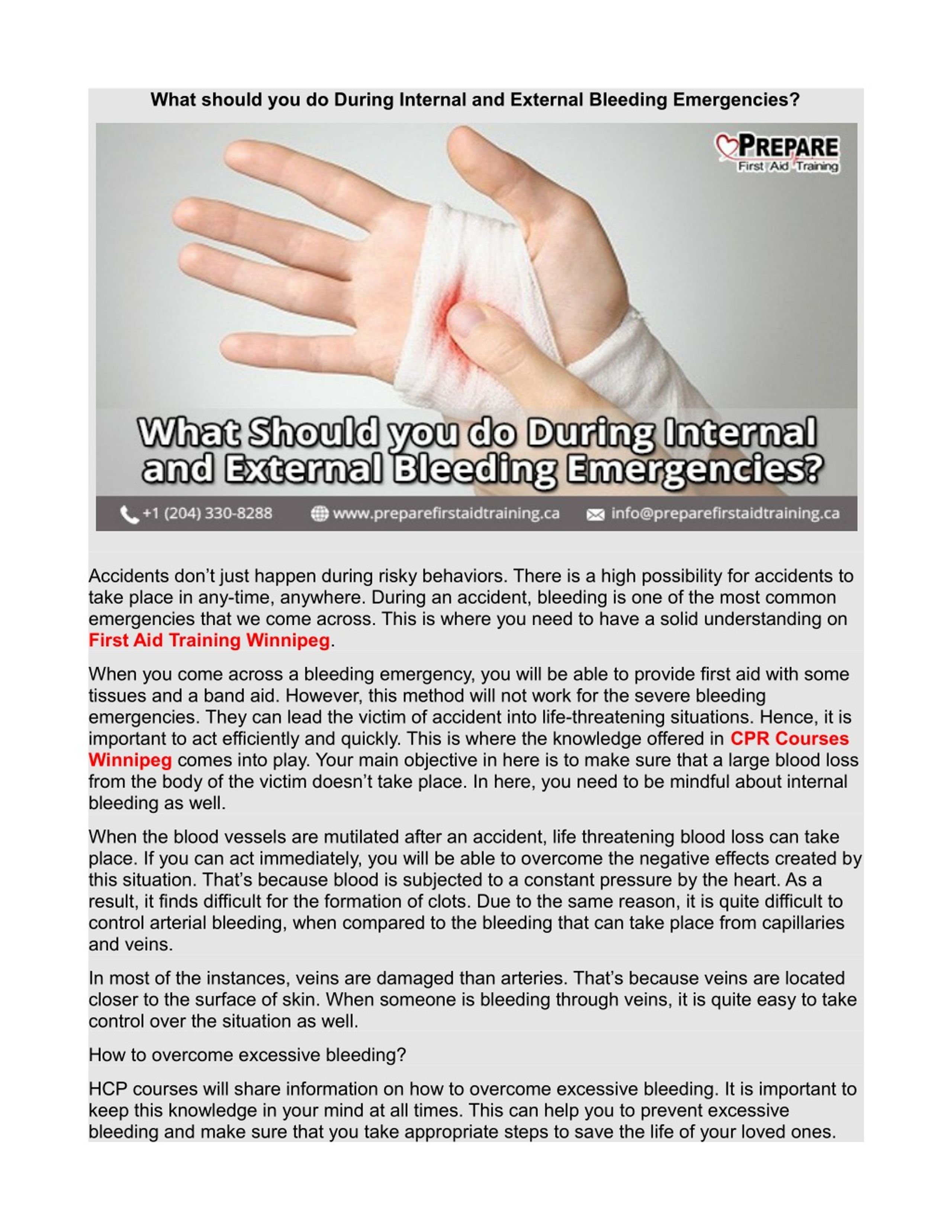 PPT - What should you do During Internal and External Bleeding ...