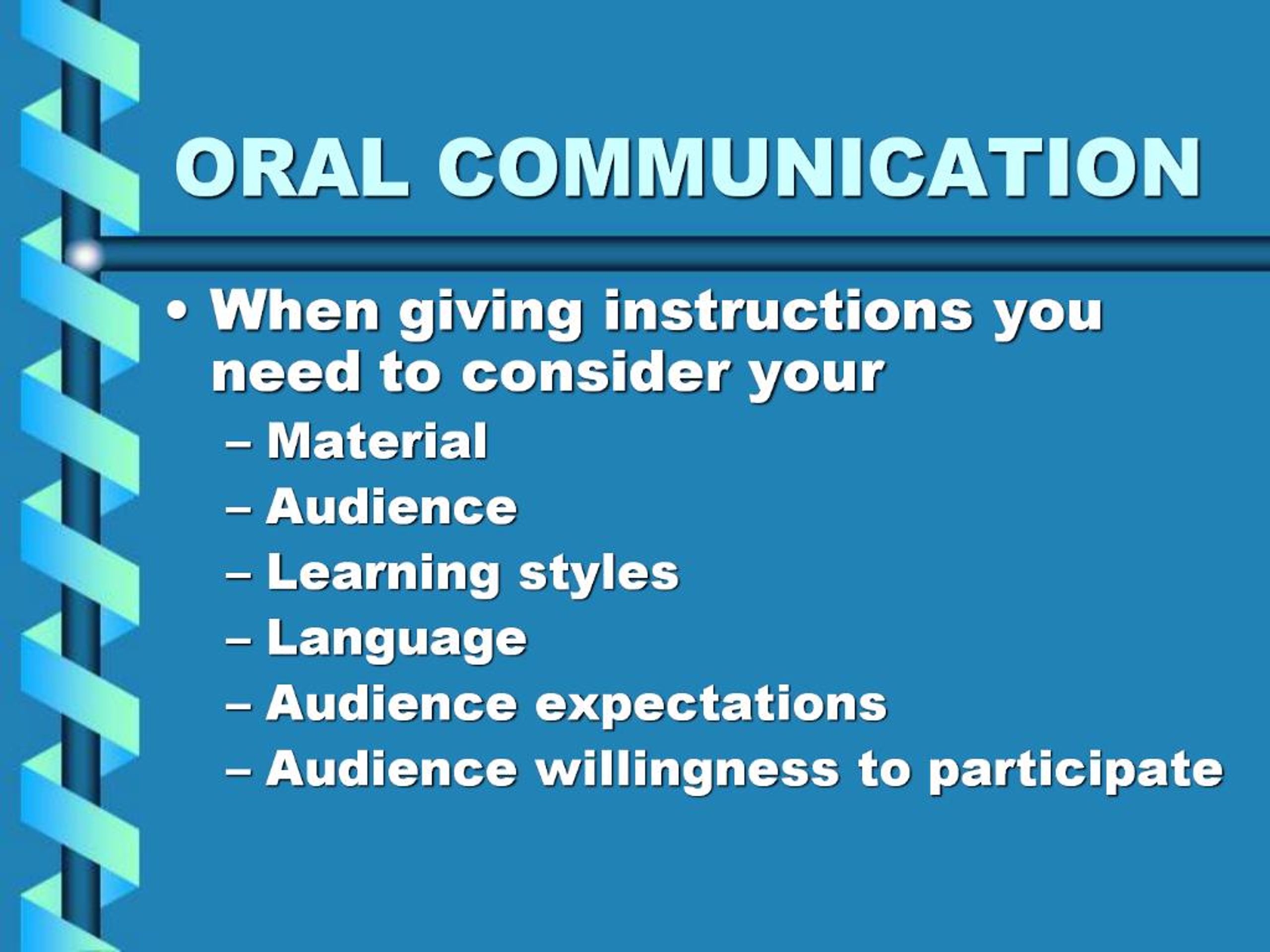 PPT - ORAL COMMUNICATION PowerPoint Presentation, free download - ID:846823