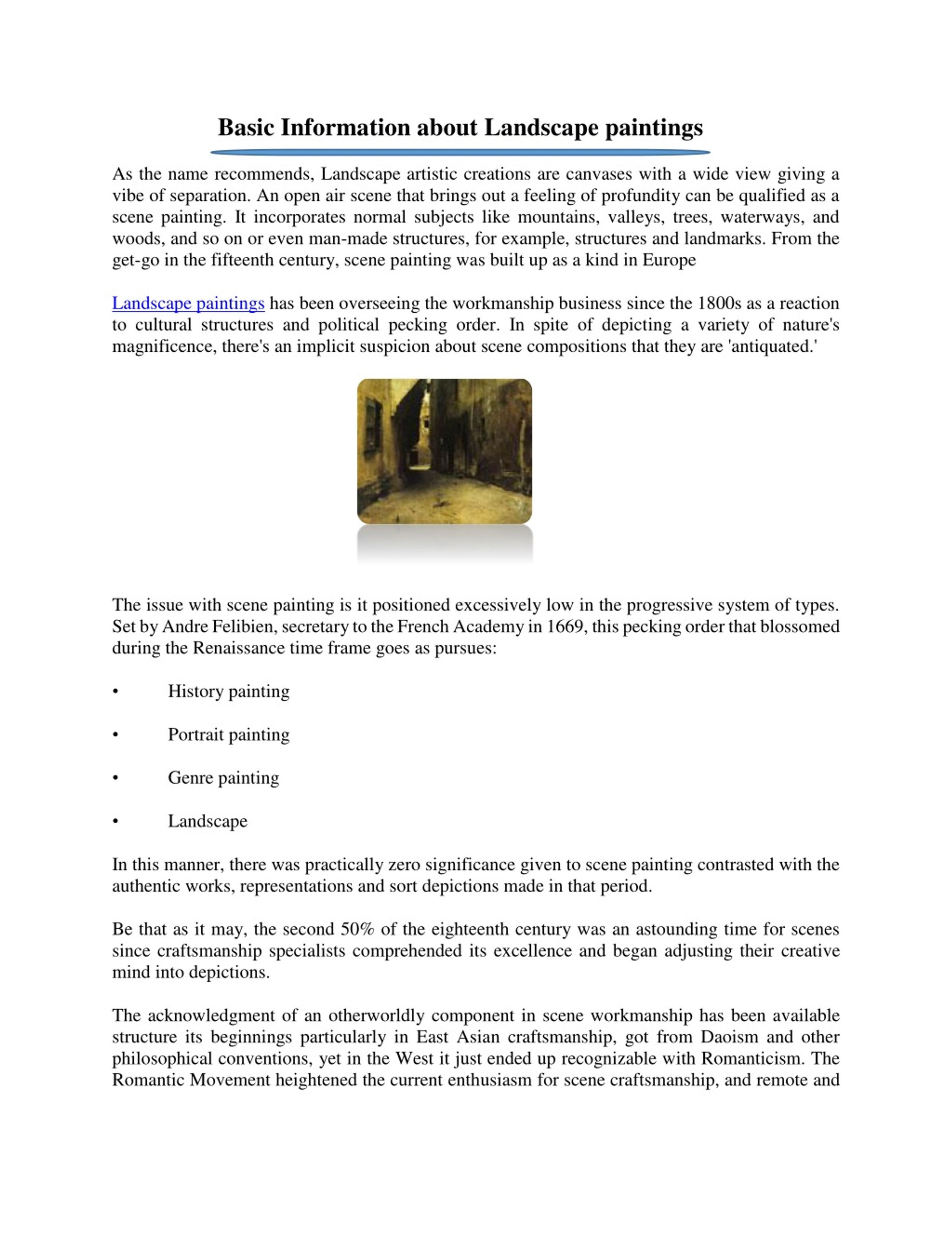 PPT - Basic Information about Landscape paintings PowerPoint ...