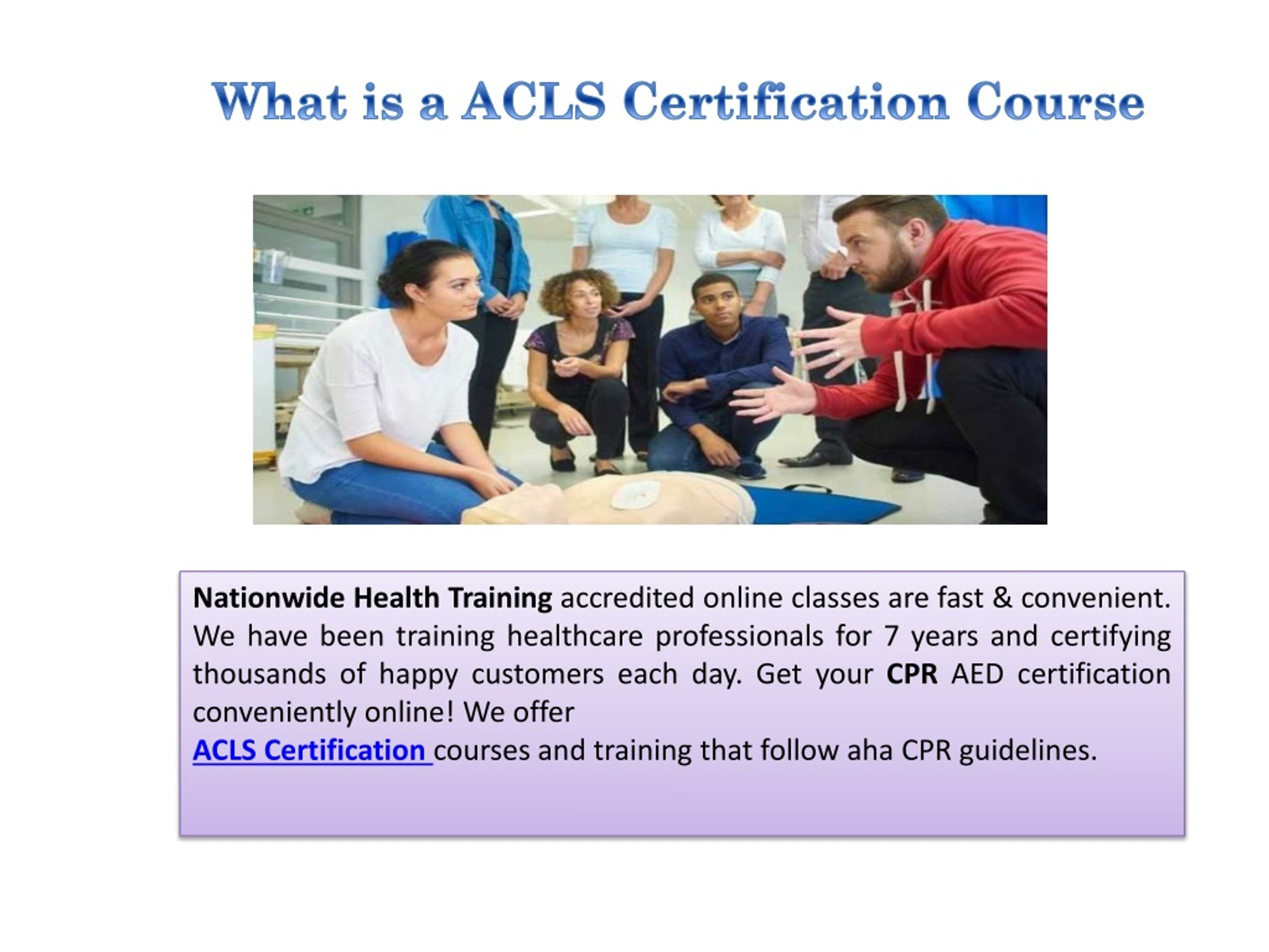 PPT - What is a ACLS Certification Course PowerPoint Presentation, free ...