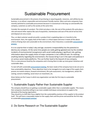 PPT - Sustainable procurement PowerPoint Presentation, free download ...