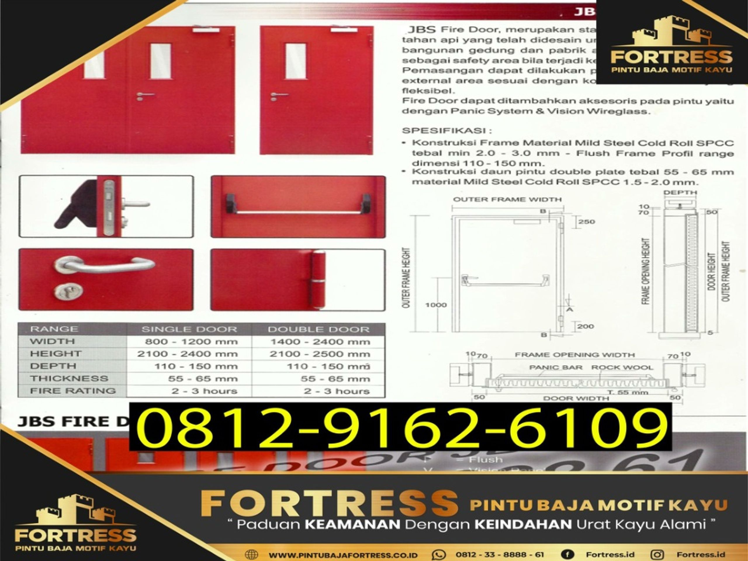 PPT - 0812-9162-6108 (FORTRESS), pabrik pintu besi tahan api, model ...