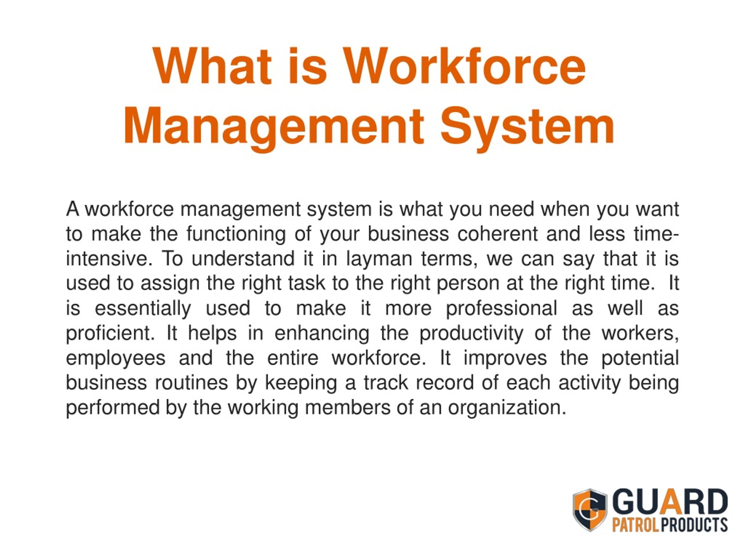 PPT - What is Workforce Management System PowerPoint Presentation, free ...
