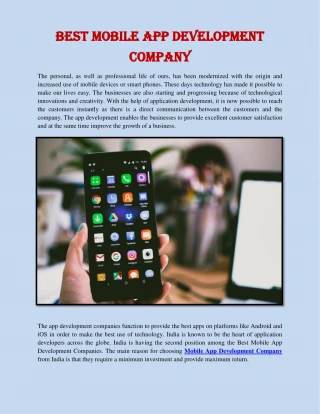 PPT - 7 Best practices to hire a mobile app development company ...