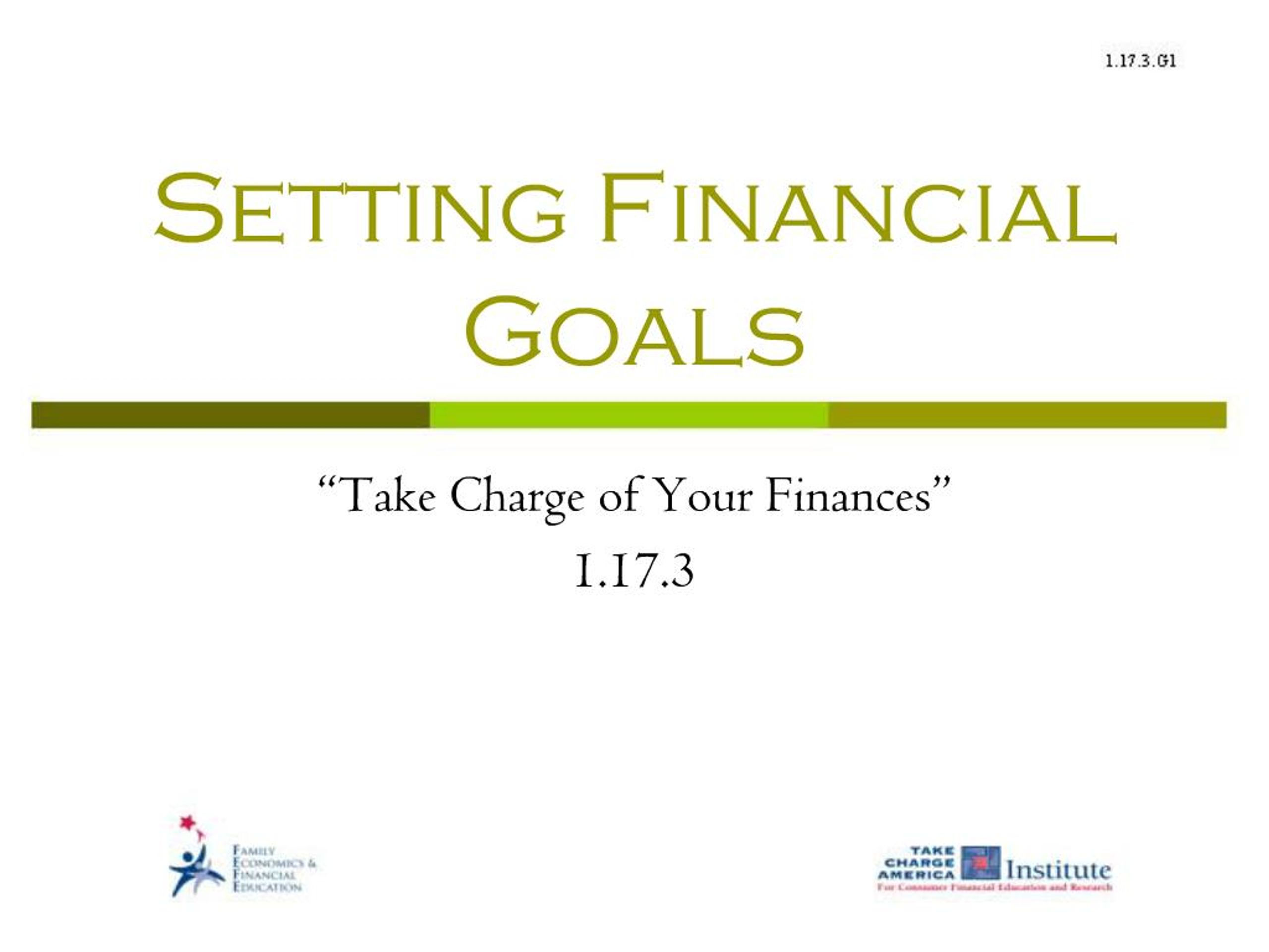 PPT - Setting Financial Goals PowerPoint Presentation, free download ...