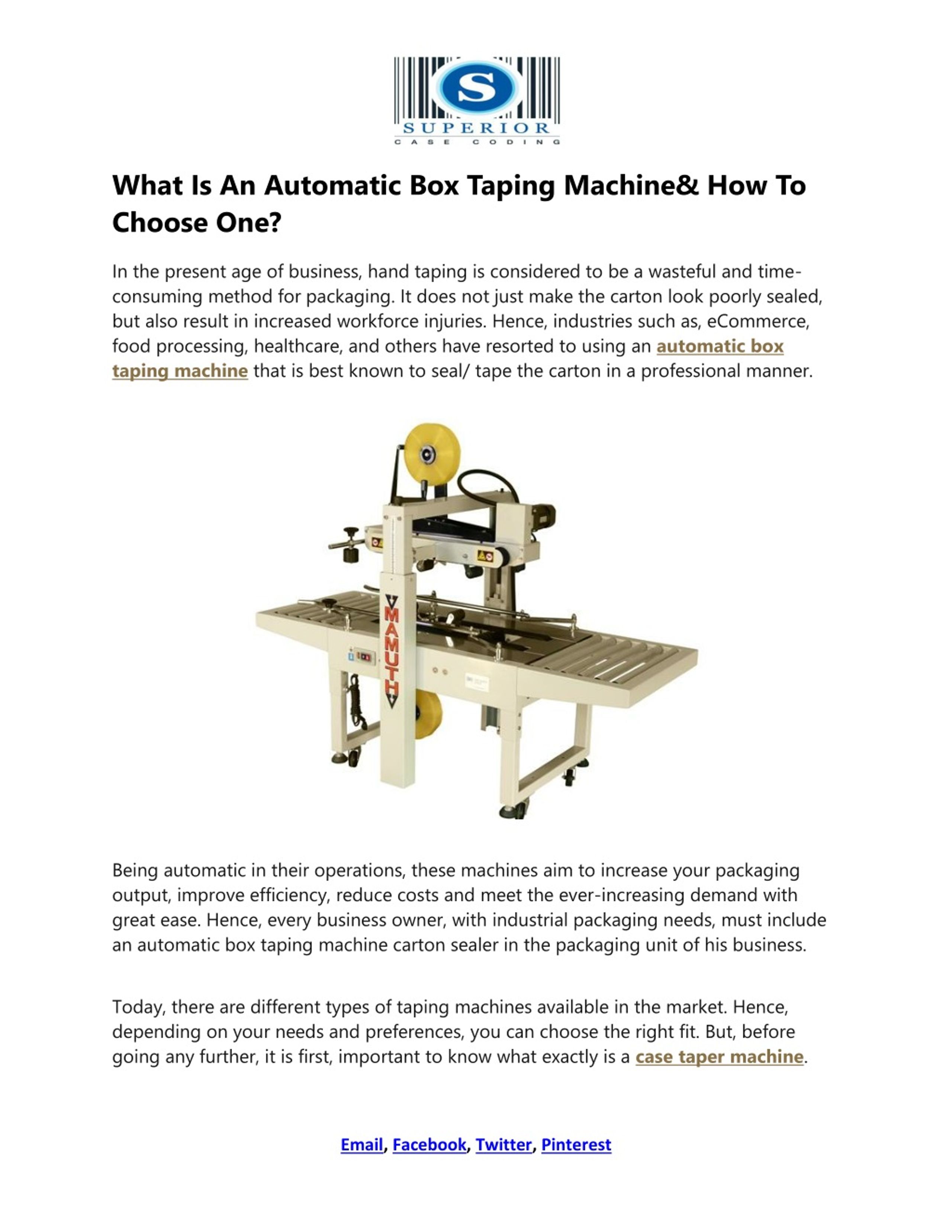 PPT - Automatic Box Taping Machine PowerPoint Presentation, free ...
