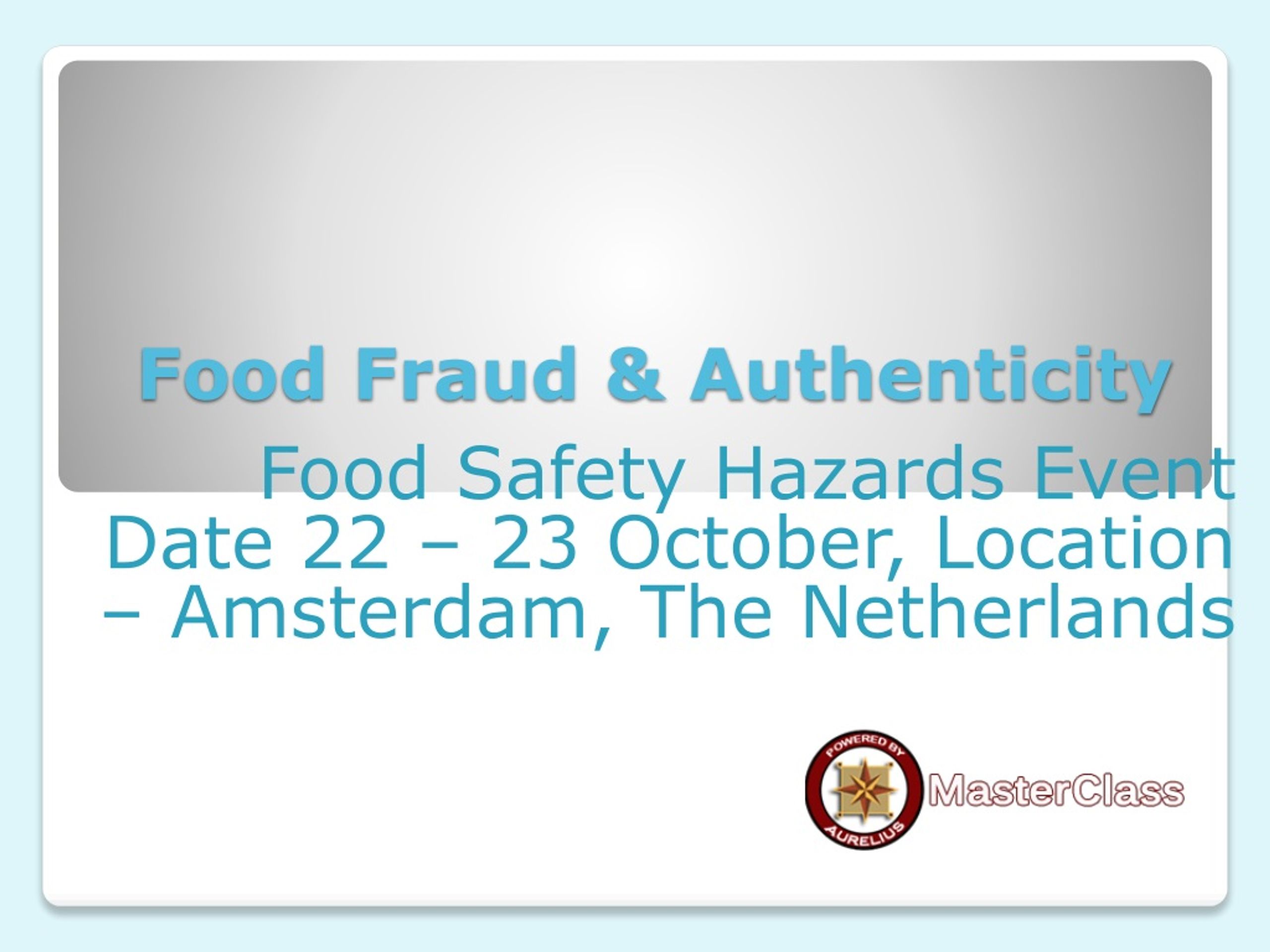 PPT - FOOD FRAUD TRAINING PowerPoint Presentation, free download - ID ...
