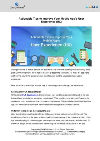 PPT - Tips To Improve User Experience Of Mobile Apps PowerPoint ...