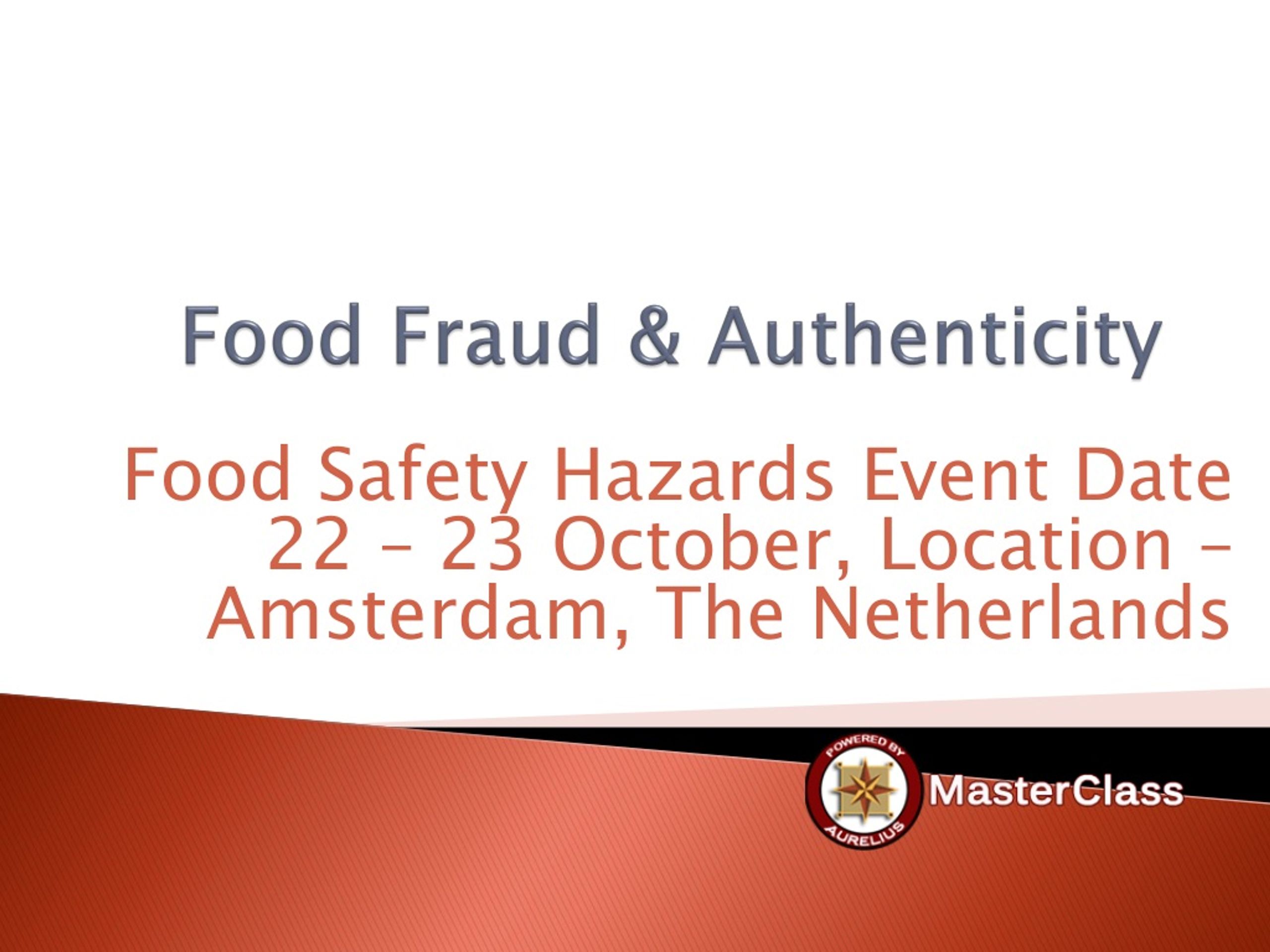 PPT - FOOD FRAUD TRAINING PowerPoint Presentation, free download - ID ...
