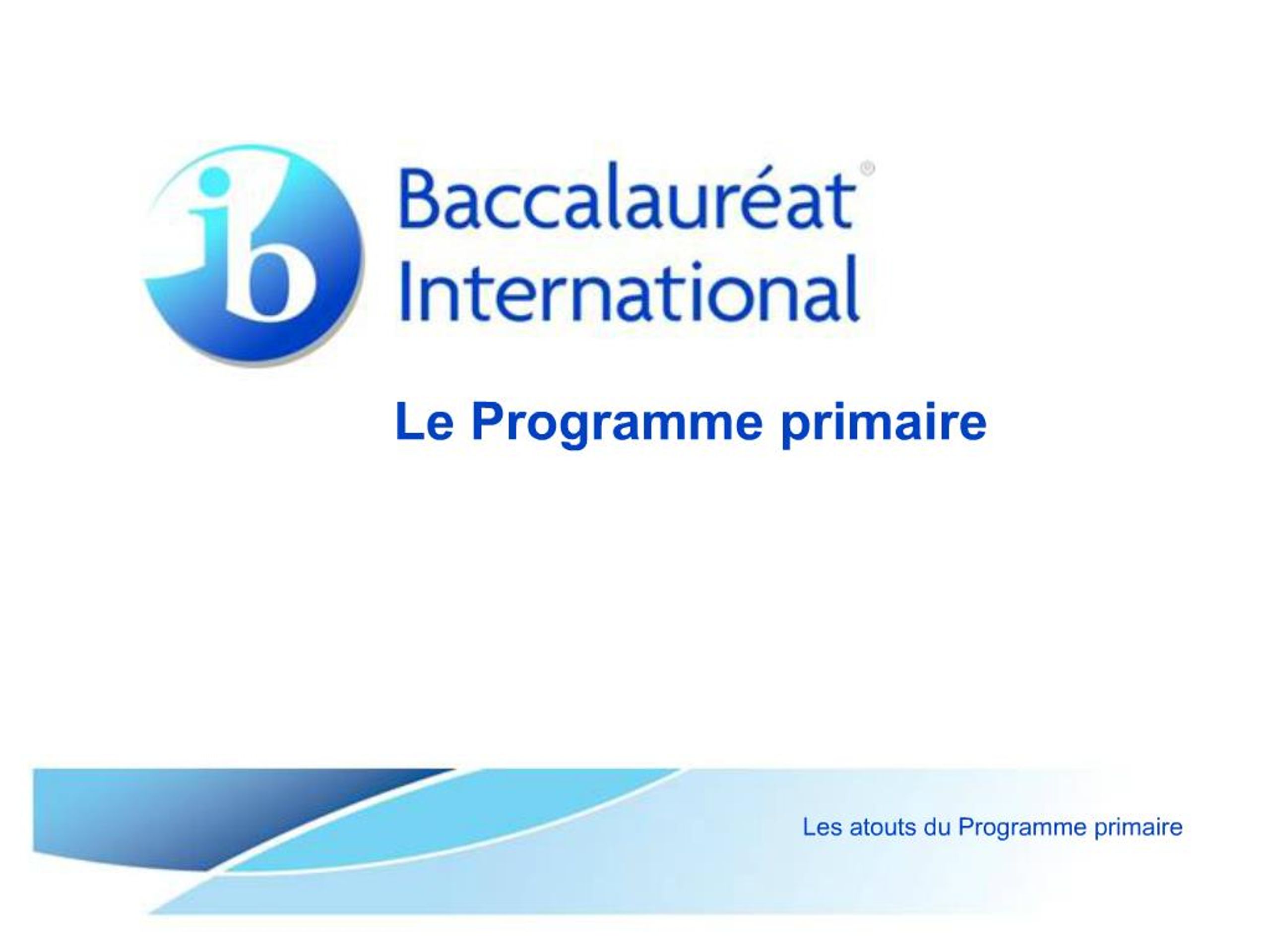 PPT - Le Programme primaire PowerPoint Presentation, free download - ID ...