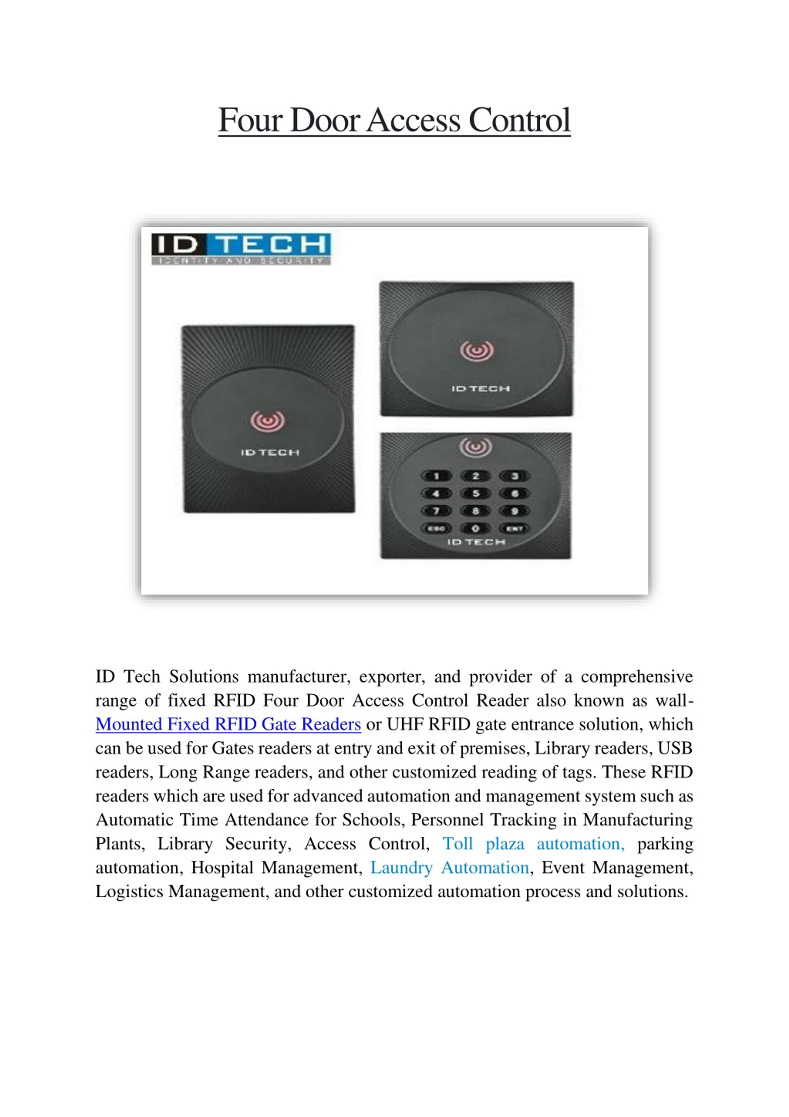 PPT - Four Door Access Control | Multi Door Access Control Panel System ...