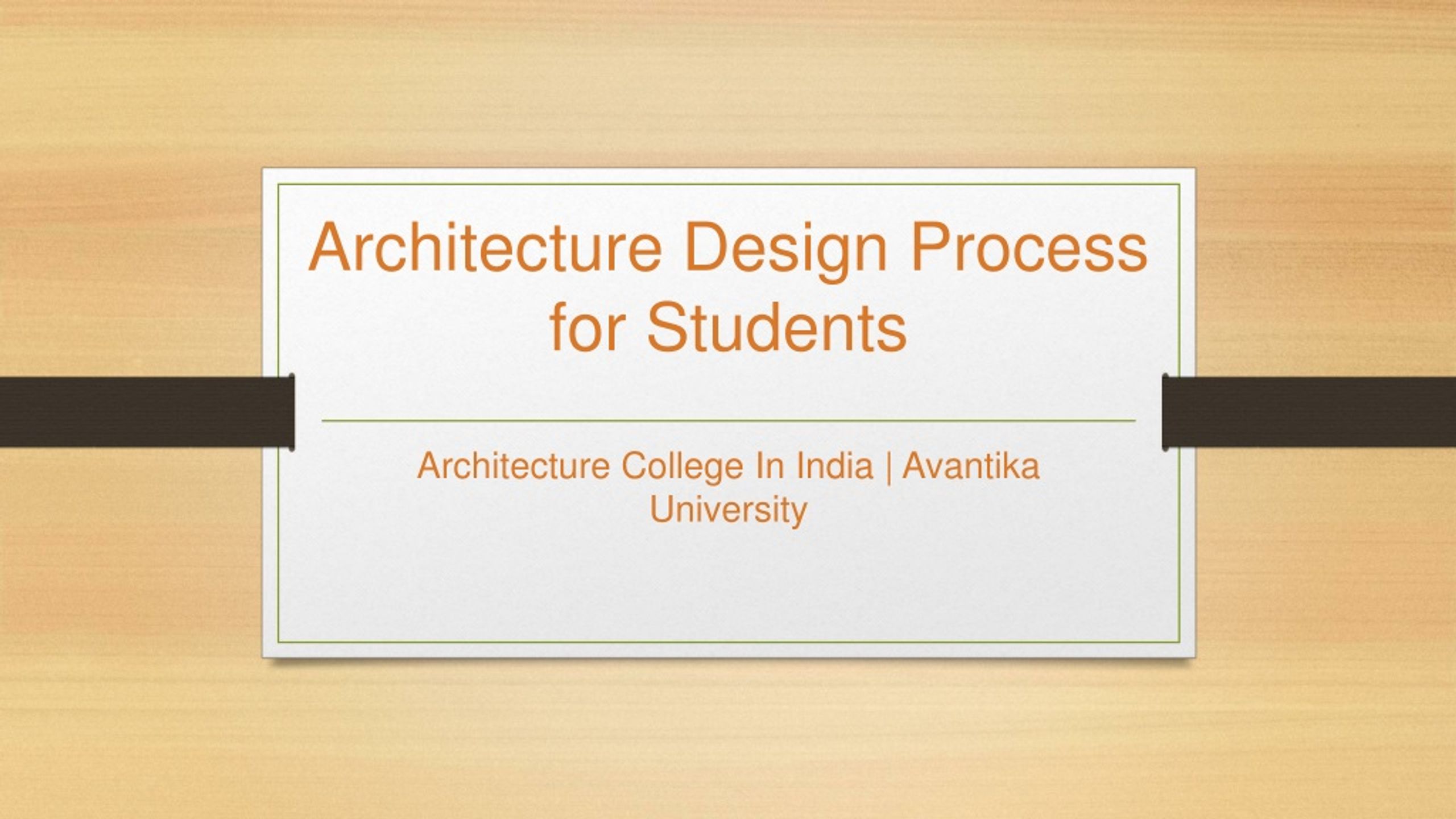 PPT - Architecture Design Process for Students - Avantika University ...