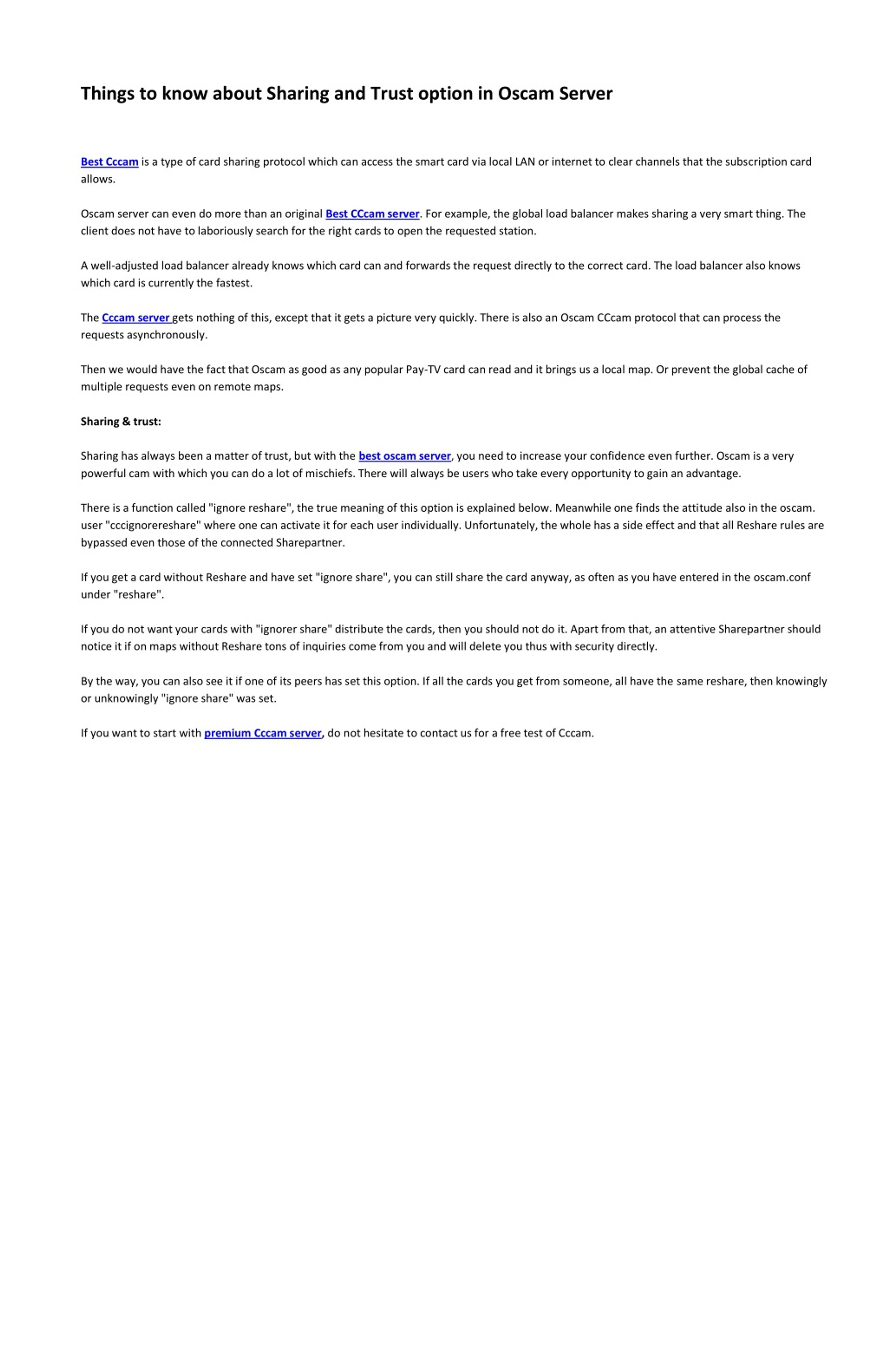 PPT - Things to know about Sharing and Trust option in Oscam Server ...