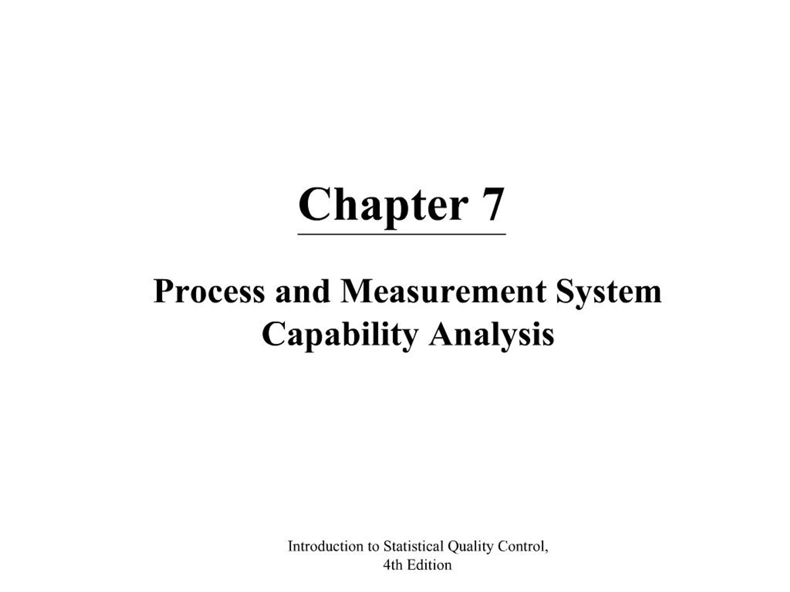 PPT - Process and Measurement System Capability Analysis PowerPoint ...