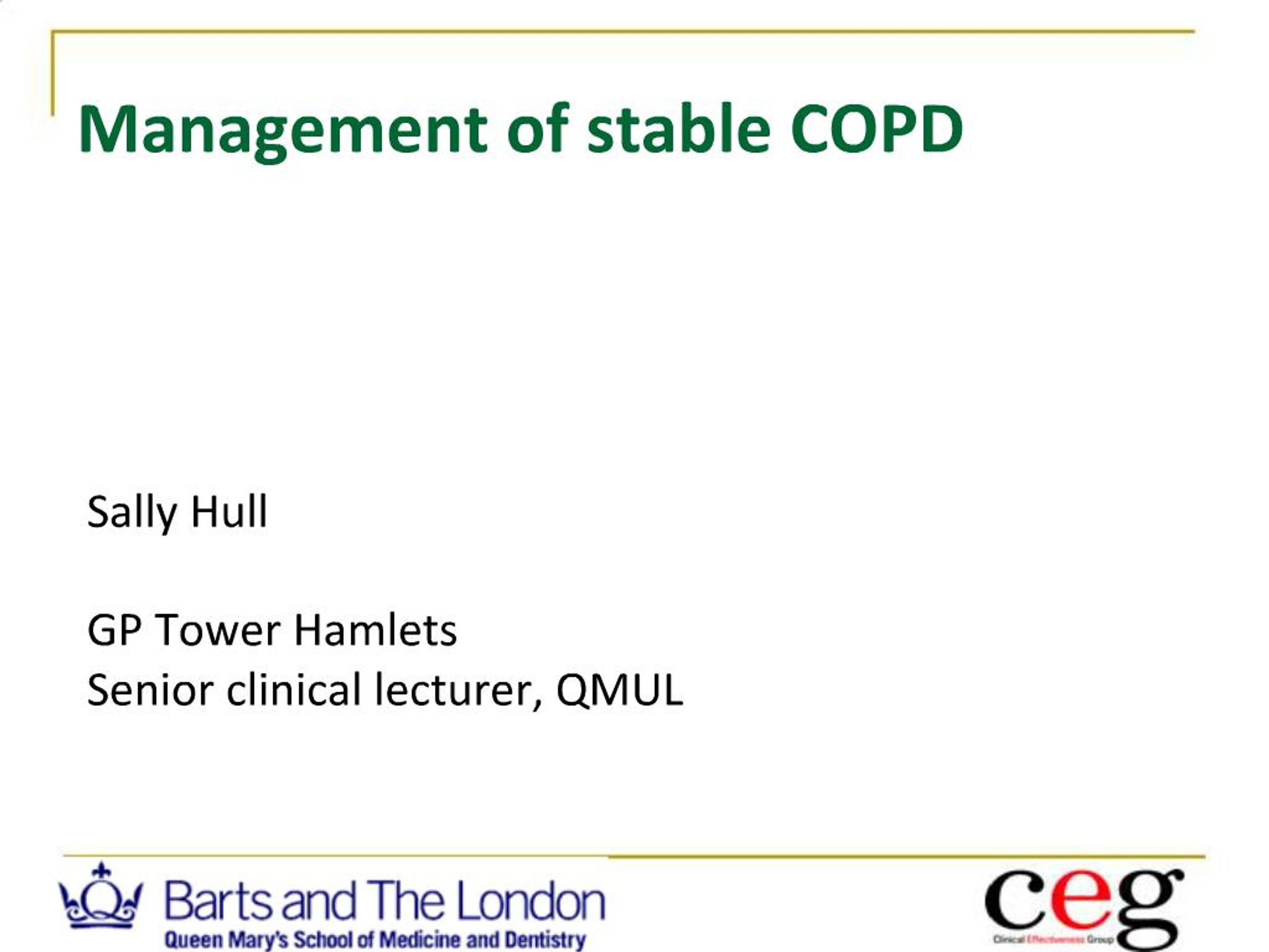 PPT - Management of stable COPD PowerPoint Presentation, free download ...