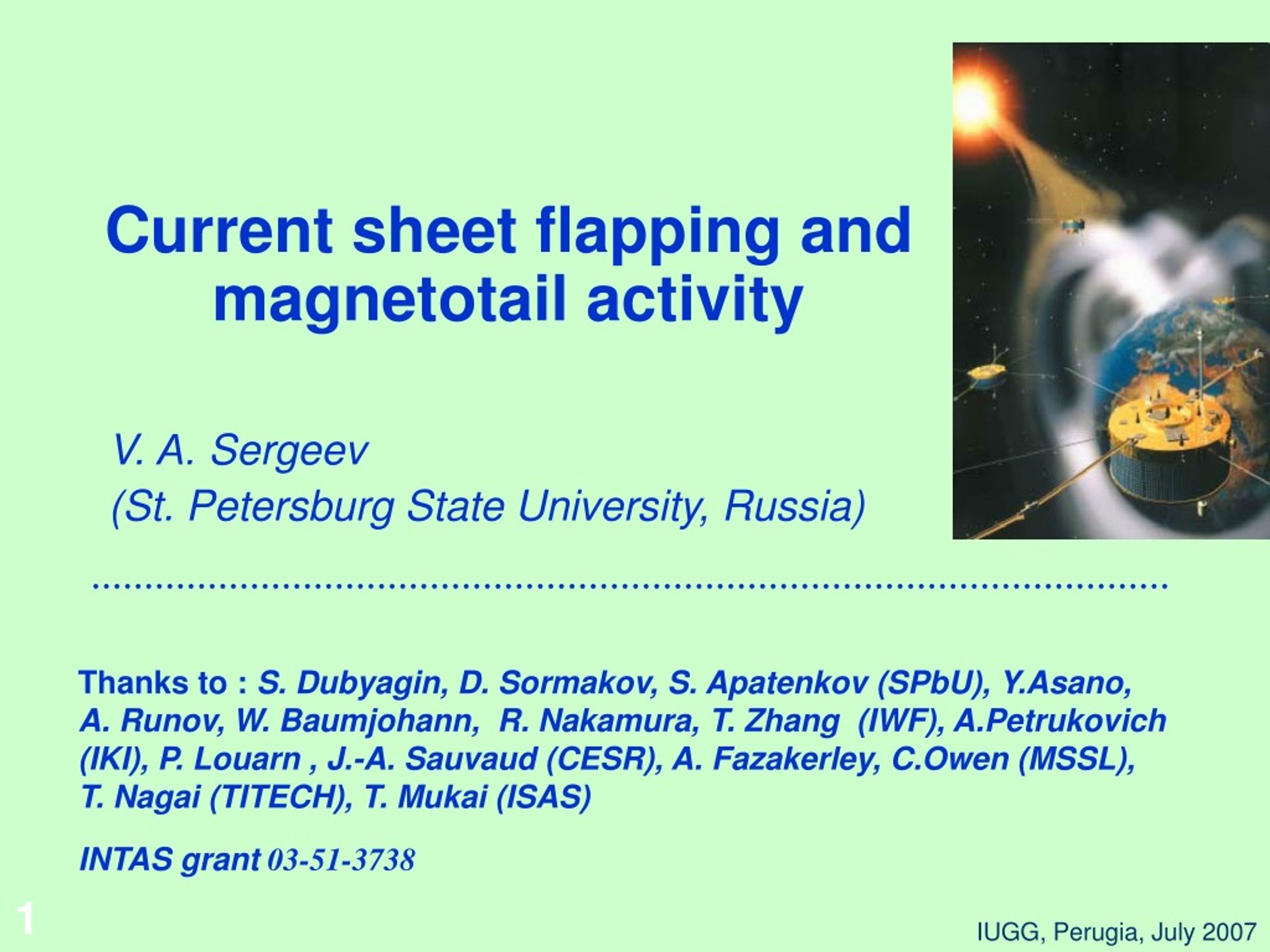 PPT - Flapping Current Sheets in Magnetotail Activity PowerPoint ...