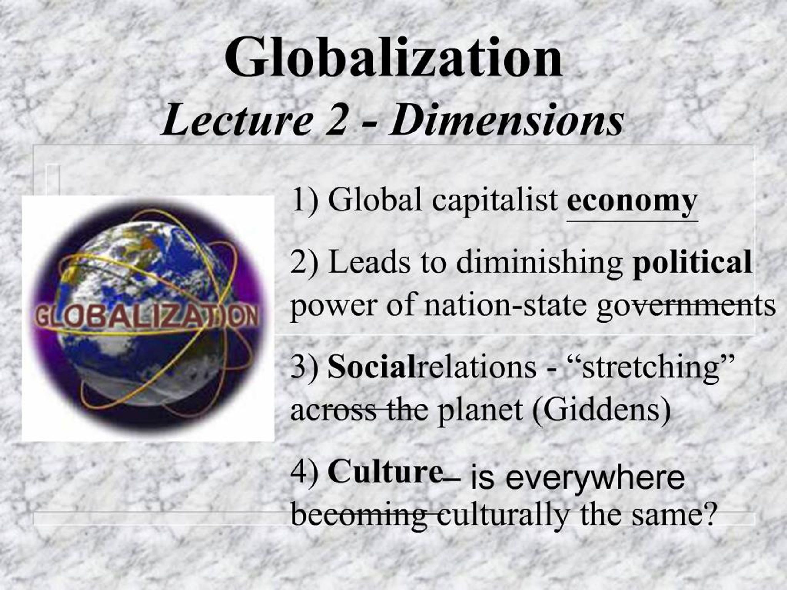 PPT - Globalization Lecture 2 - Dimensions PowerPoint Presentation ...