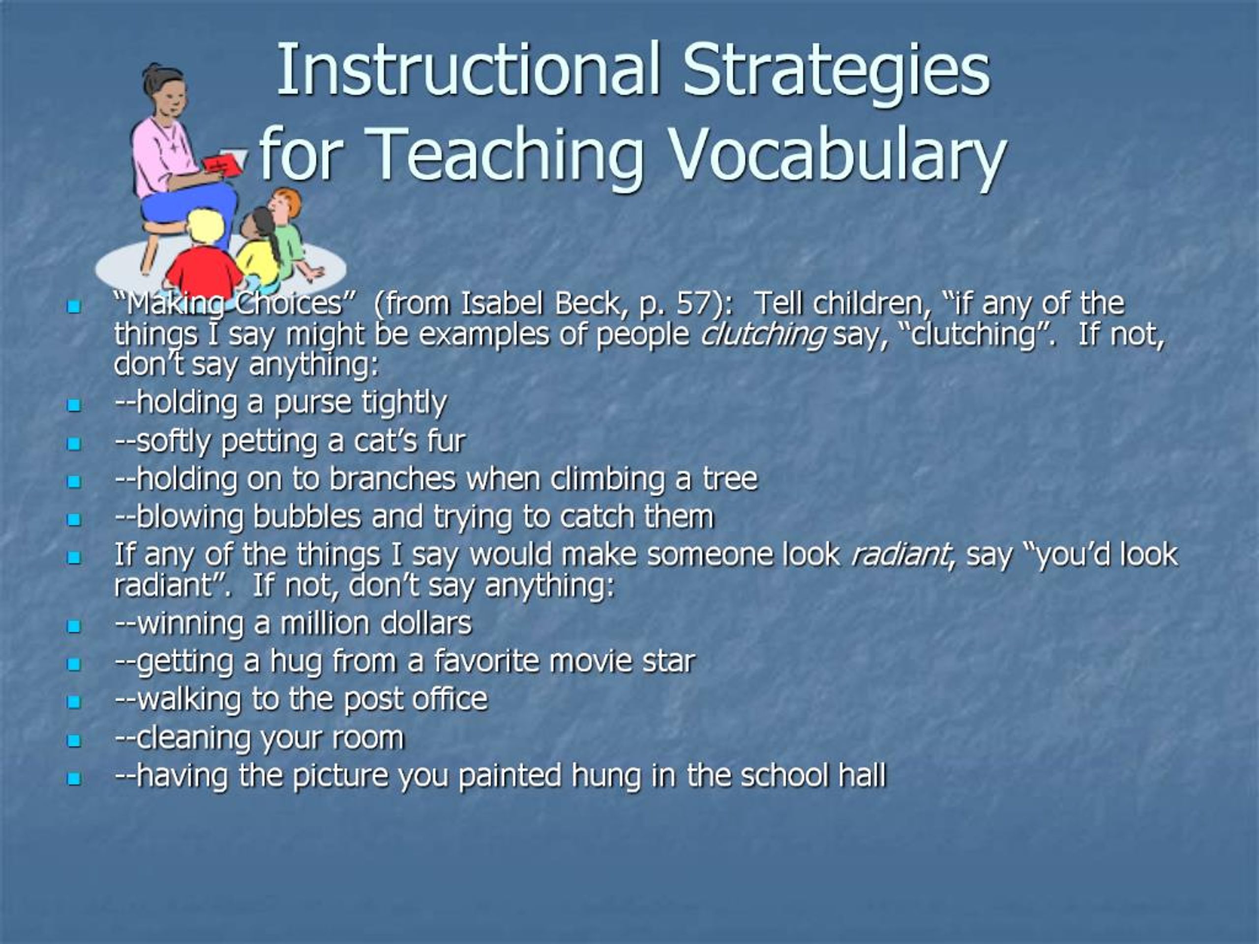 PPT - Instructional Strategies for Teaching Vocabulary PowerPoint ...