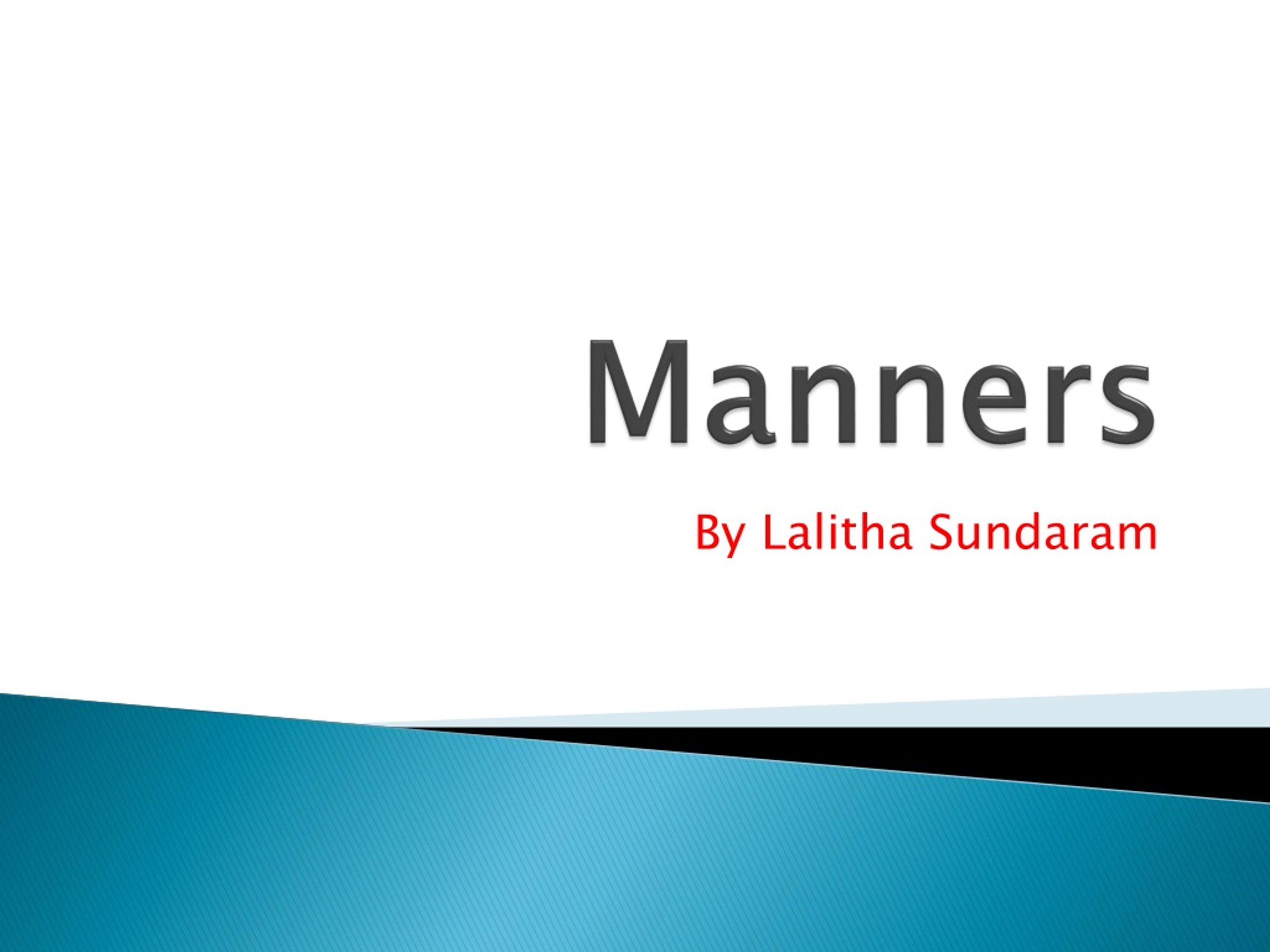 PPT - MIND YOUR MANNERS PowerPoint Presentation, free download - ID:863651