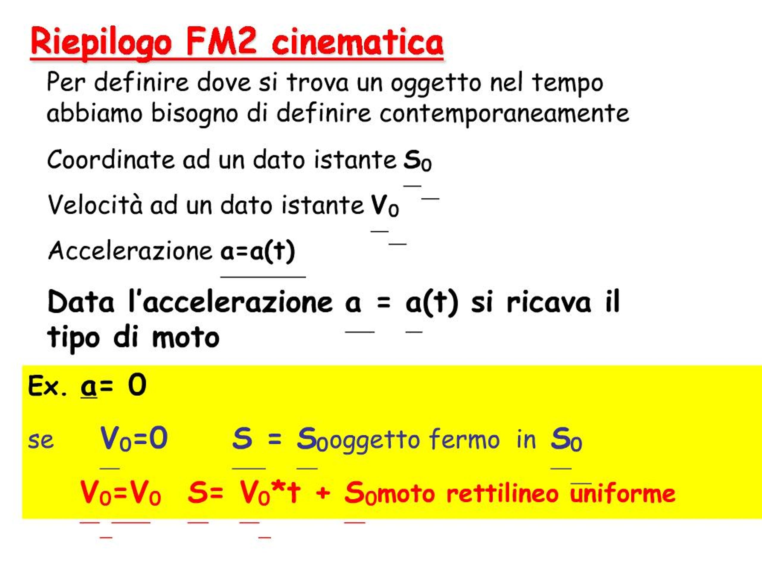 PPT - Riepilogo FM2 cinematica PowerPoint Presentation, free download - ID:864123