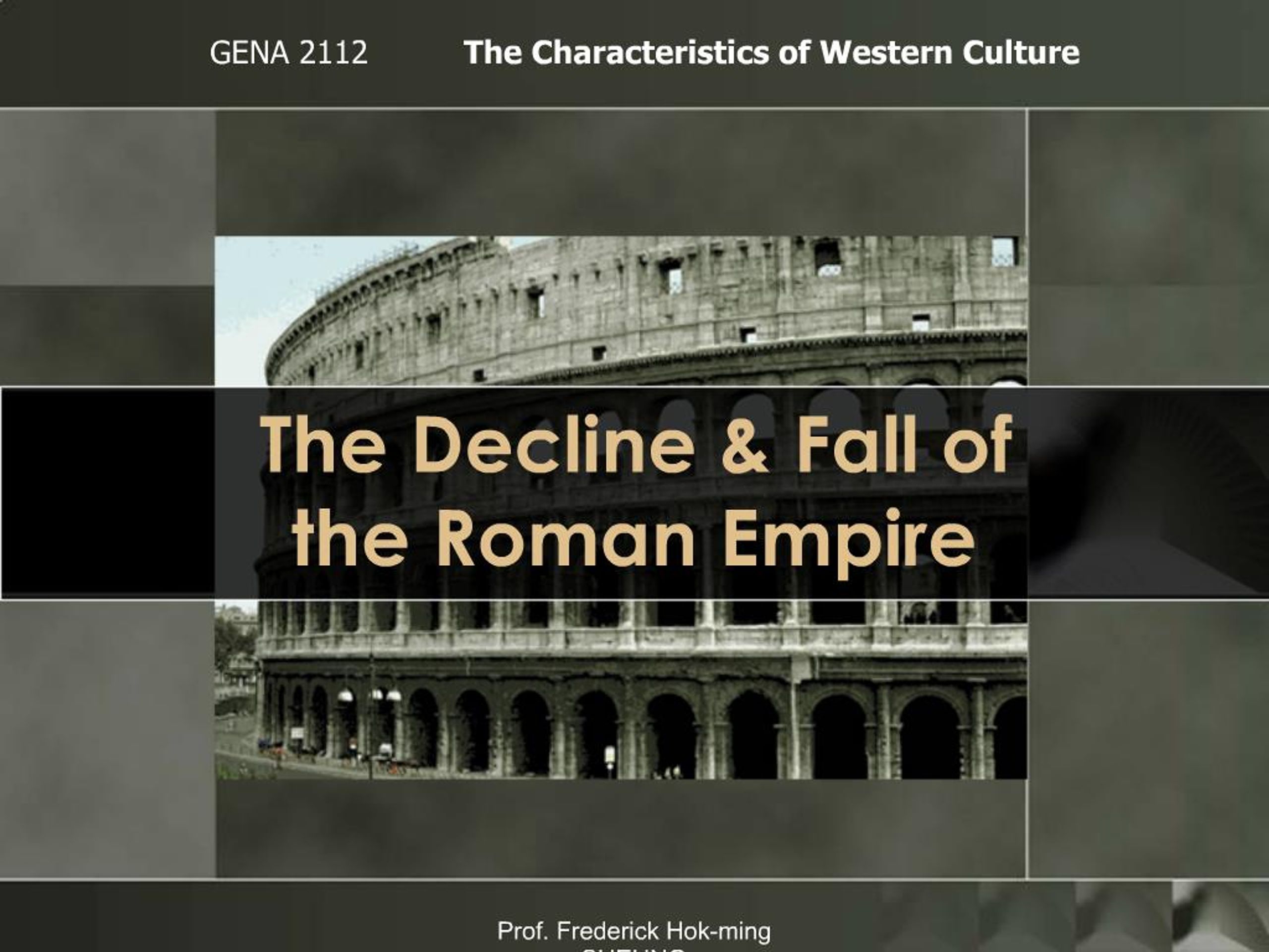 PPT - The Decline Fall of the Roman Empire PowerPoint Presentation ...