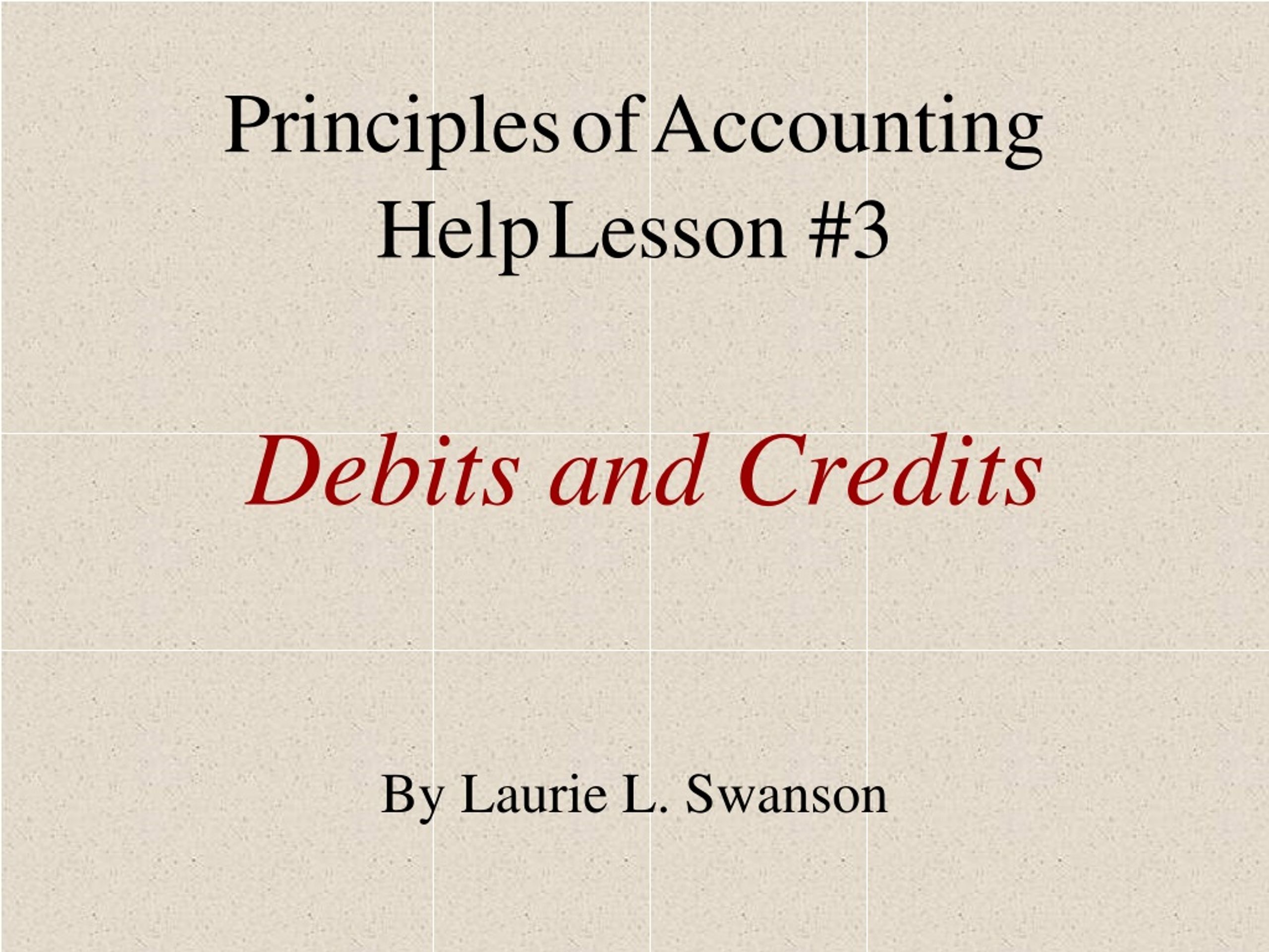 PPT - Debits and Credits Tutorial for Accounting Learning PowerPoint ...