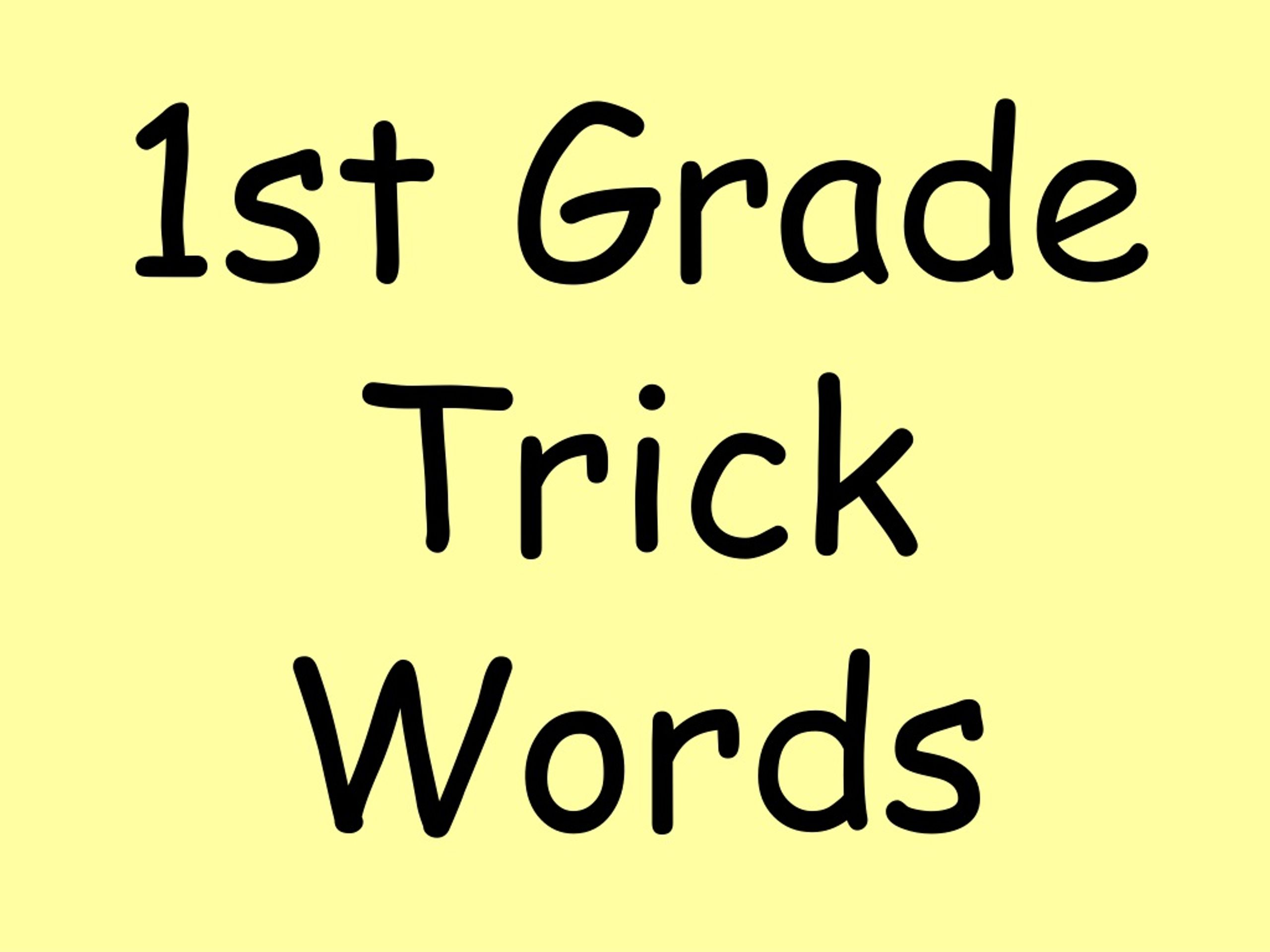 PPT - First Grade Trick Words Practice Book PowerPoint Presentation ...