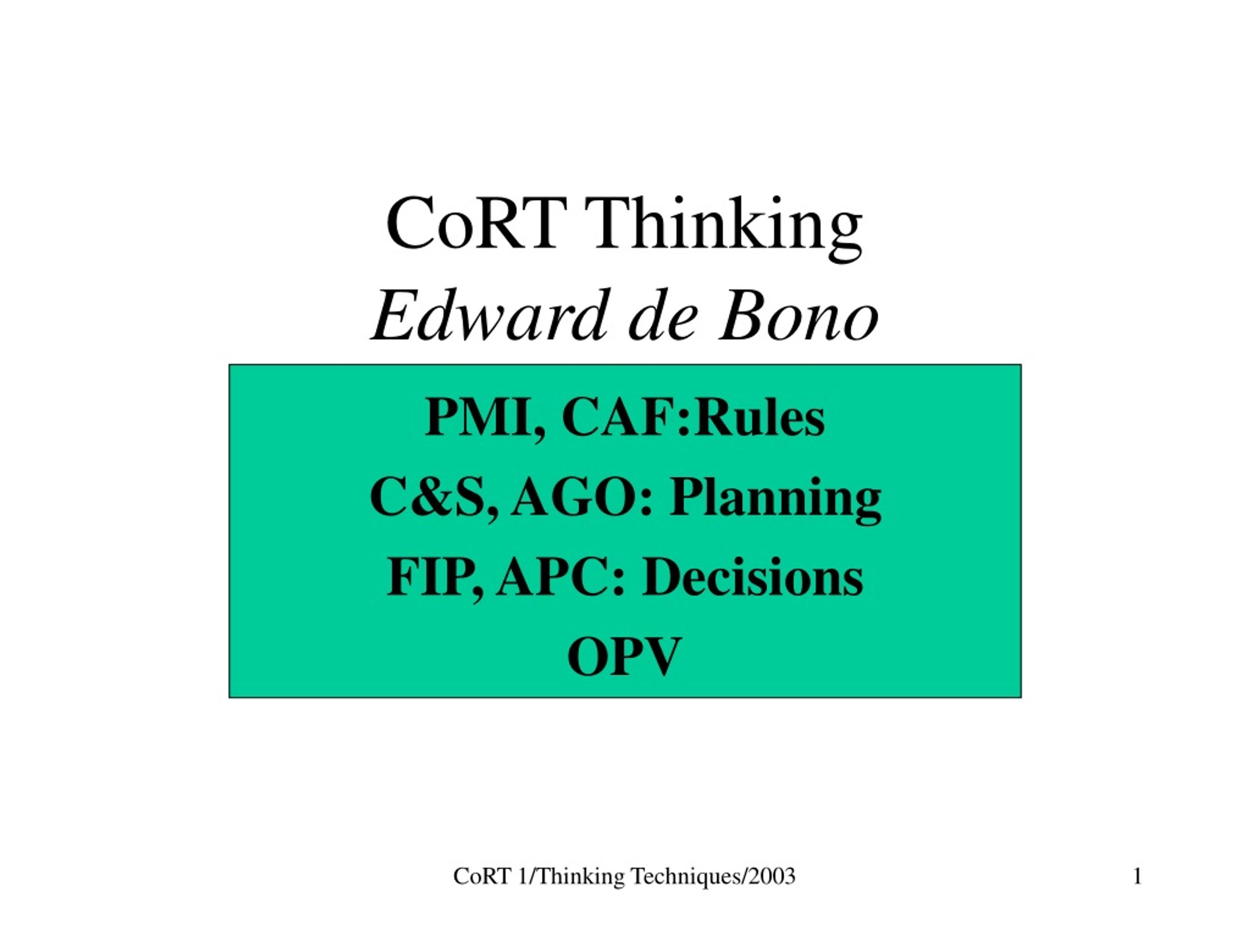 PPT - Utilizing the PMI Thinking Tool for Decision Making PowerPoint ...