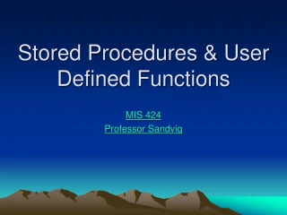 PPT - Oracle Stored Procedures and Functions PowerPoint Presentation ...