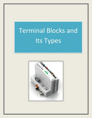 PPT - The Importance of Quality Spring Clamp Terminal Blocks for Your ...