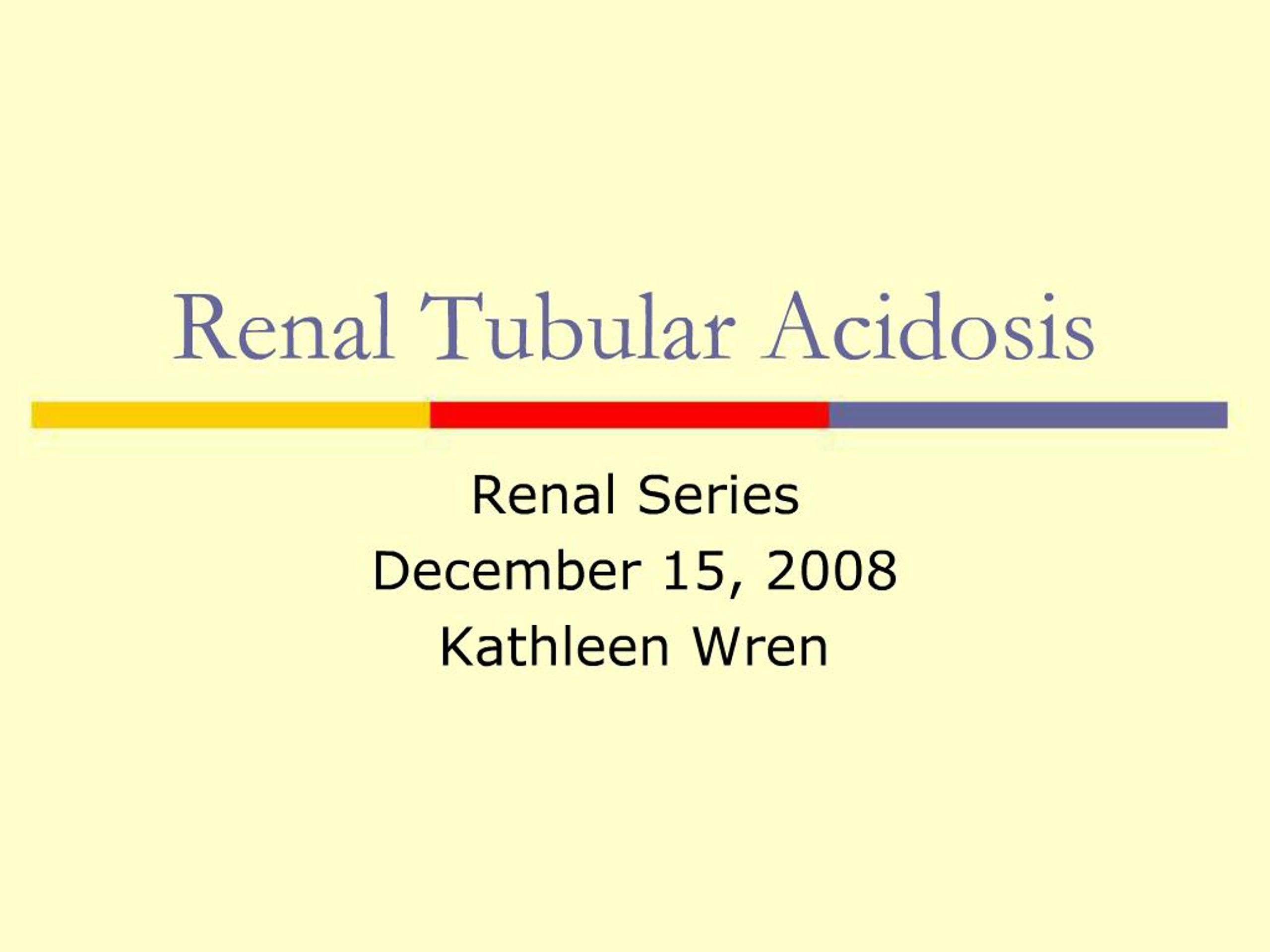 PPT - Renal Tubular Acidosis PowerPoint Presentation, free download ...