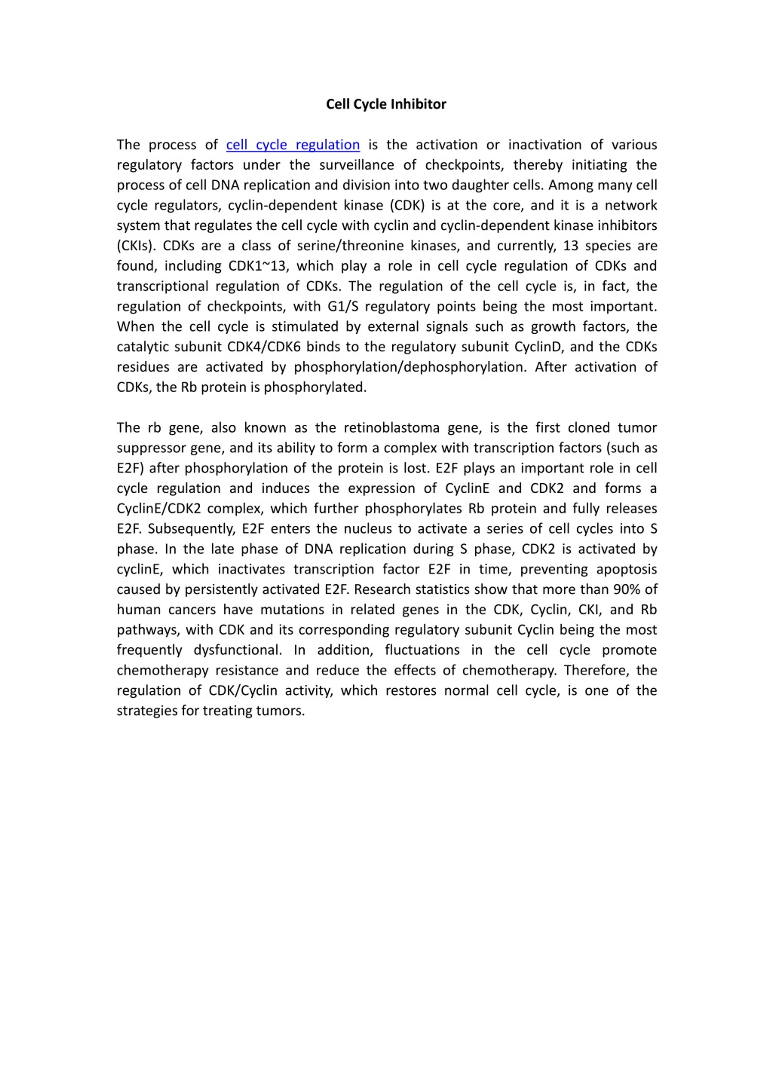 PPT - Cell Cycle Inhibitor PowerPoint Presentation, free download - ID ...