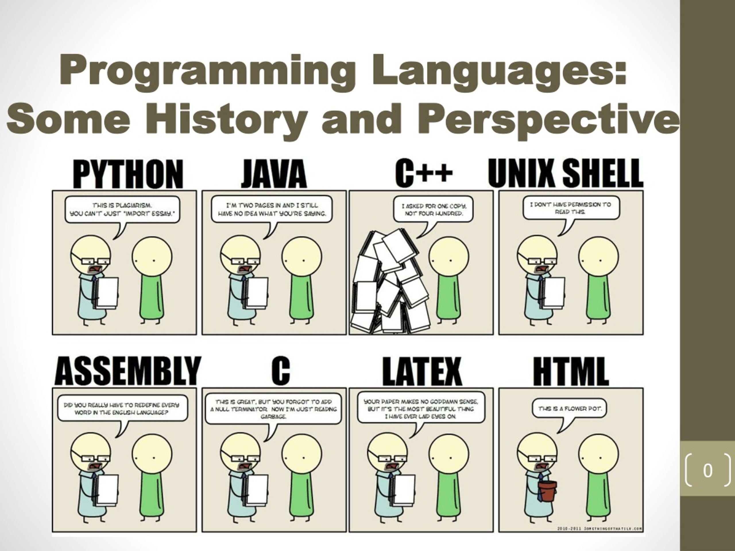 PPT - Programming Languages: Some History and Perspective PowerPoint ...