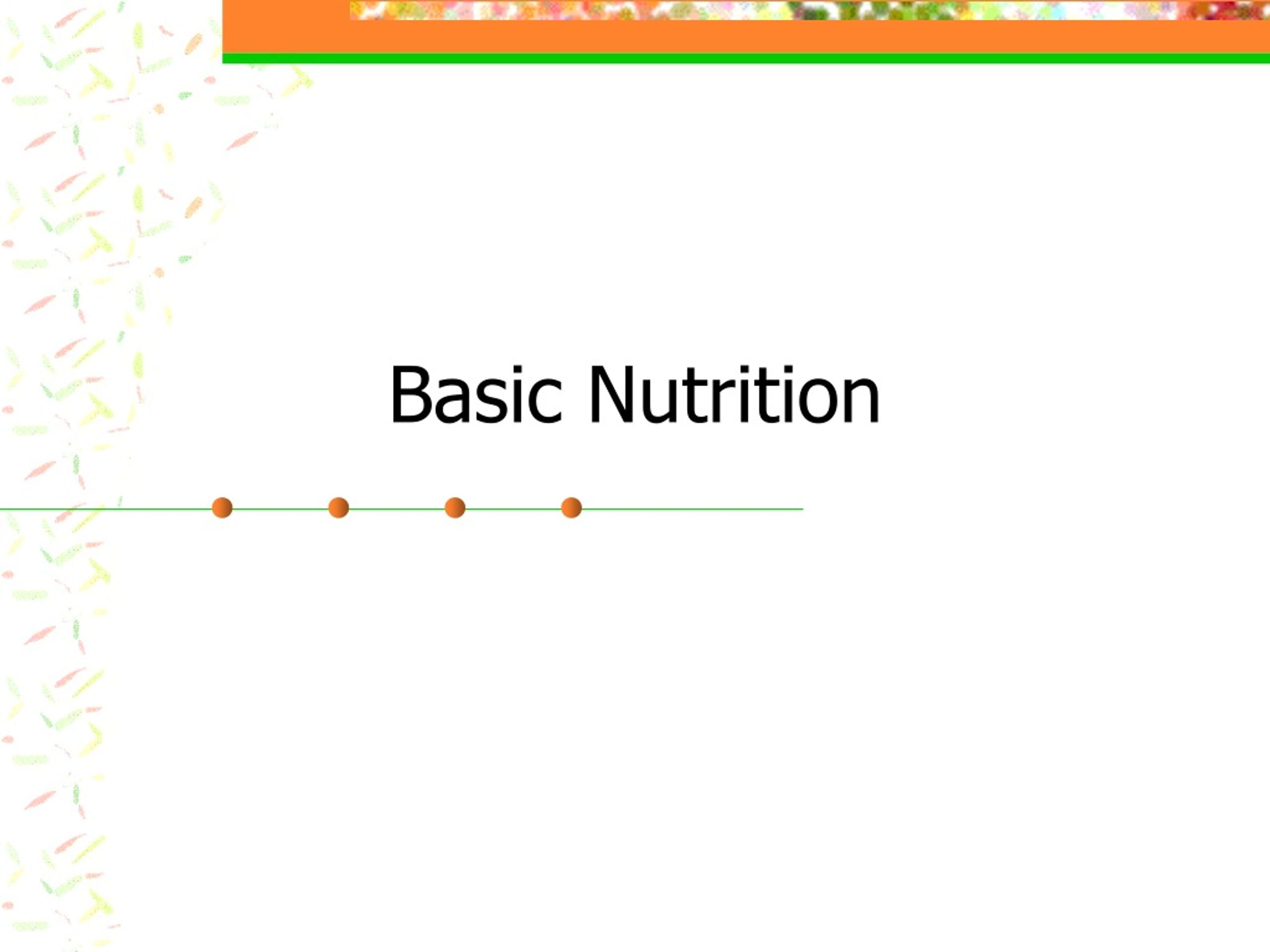 PPT - Basic Nutrition PowerPoint Presentation, free download - ID:8761843