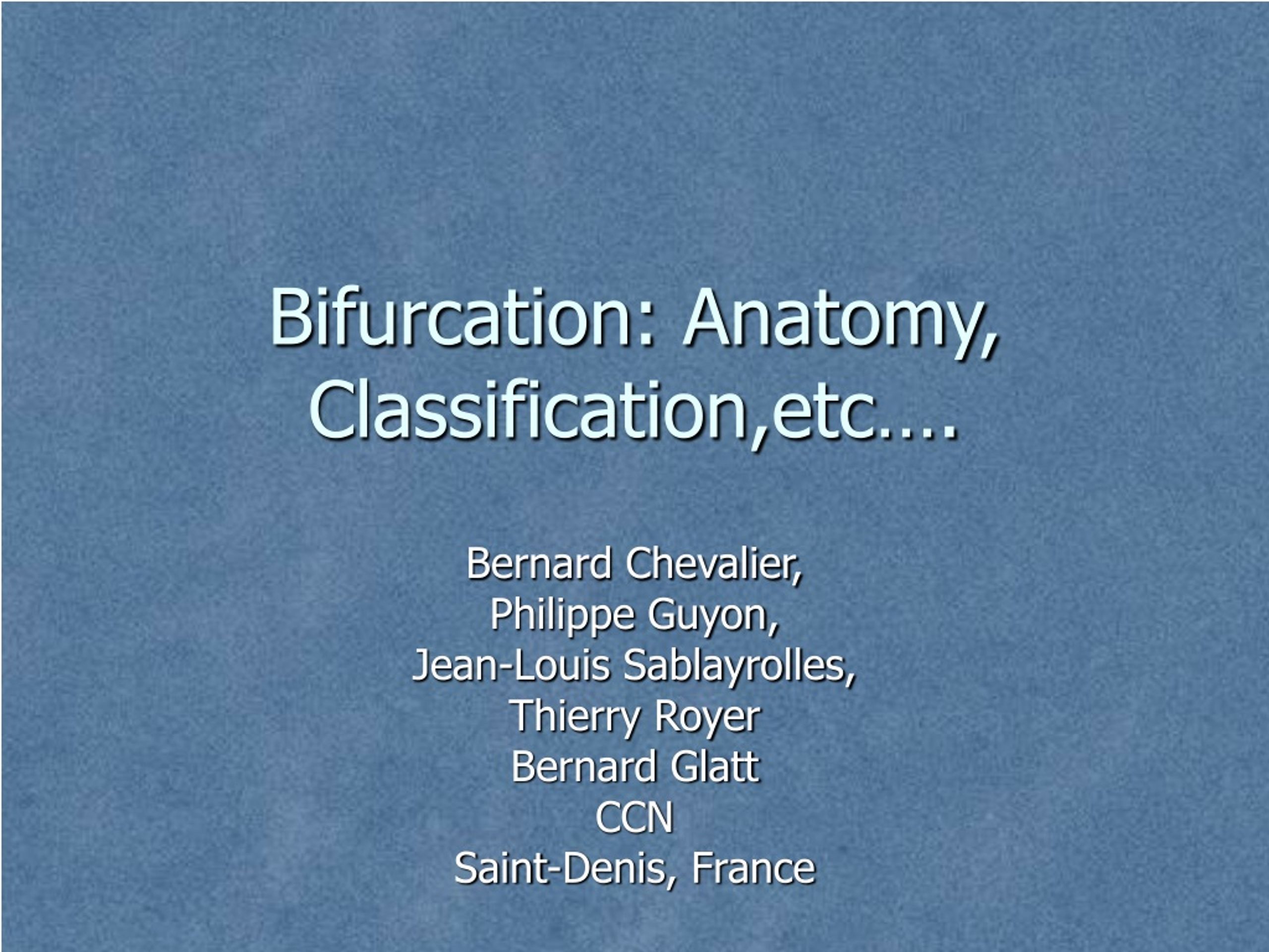 PPT - Bifurcation Lesion: Anatomy, Classification, and Procedure ...