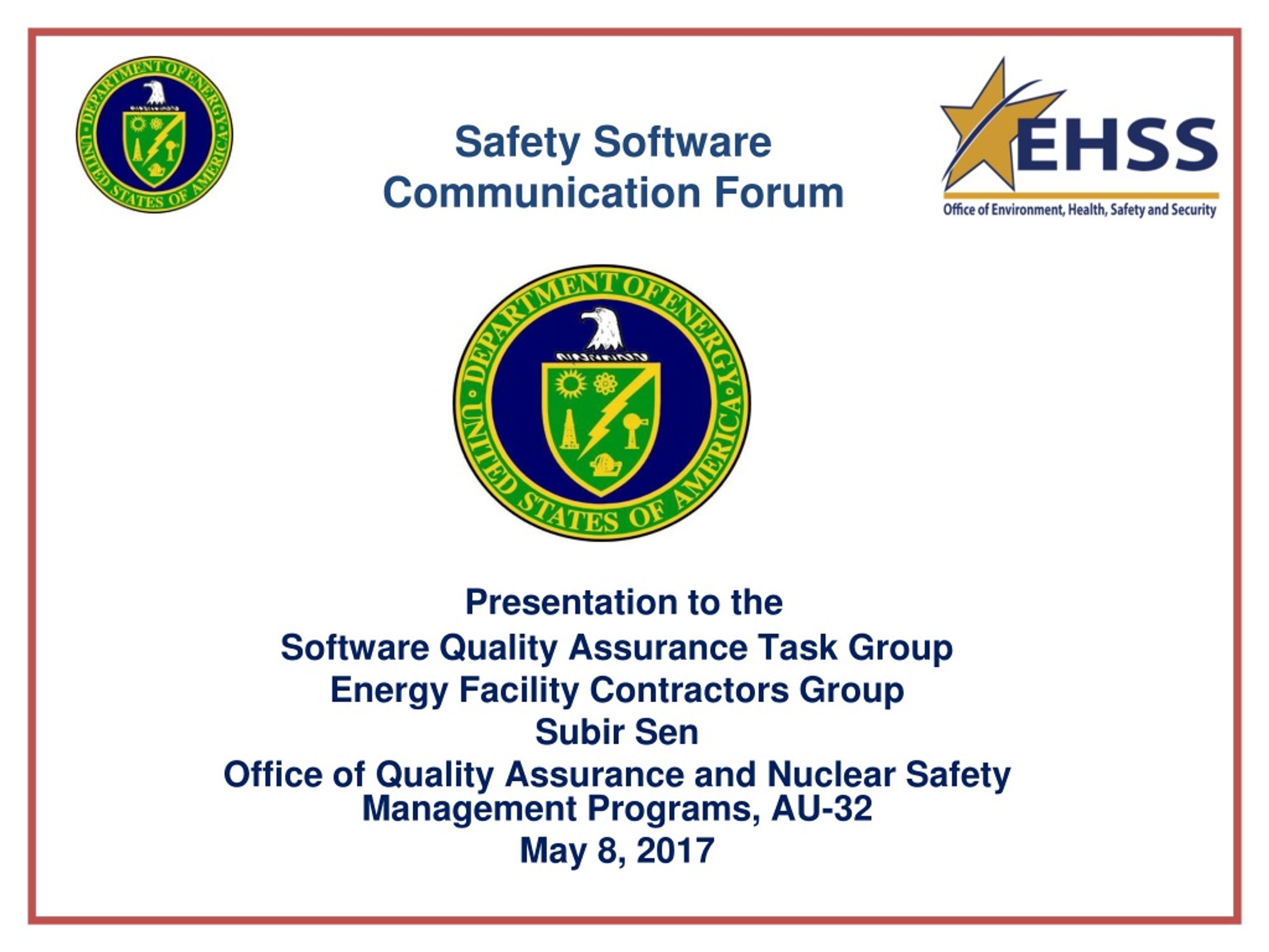 PPT - Safety Software Communication Forum | Functional Overview, Code ...