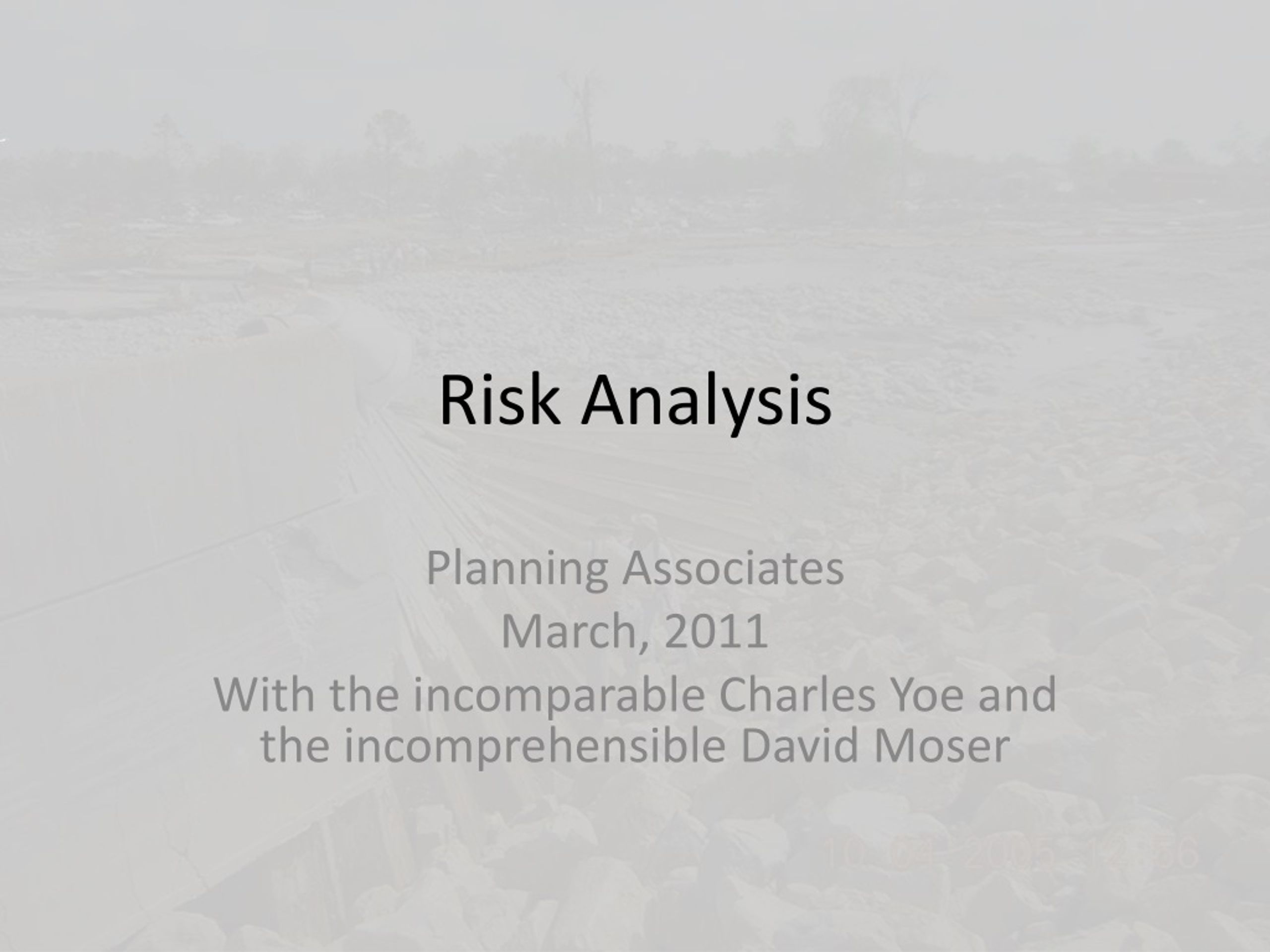 PPT - Risk Analysis & Planning Associates: Introduction to Risk ...
