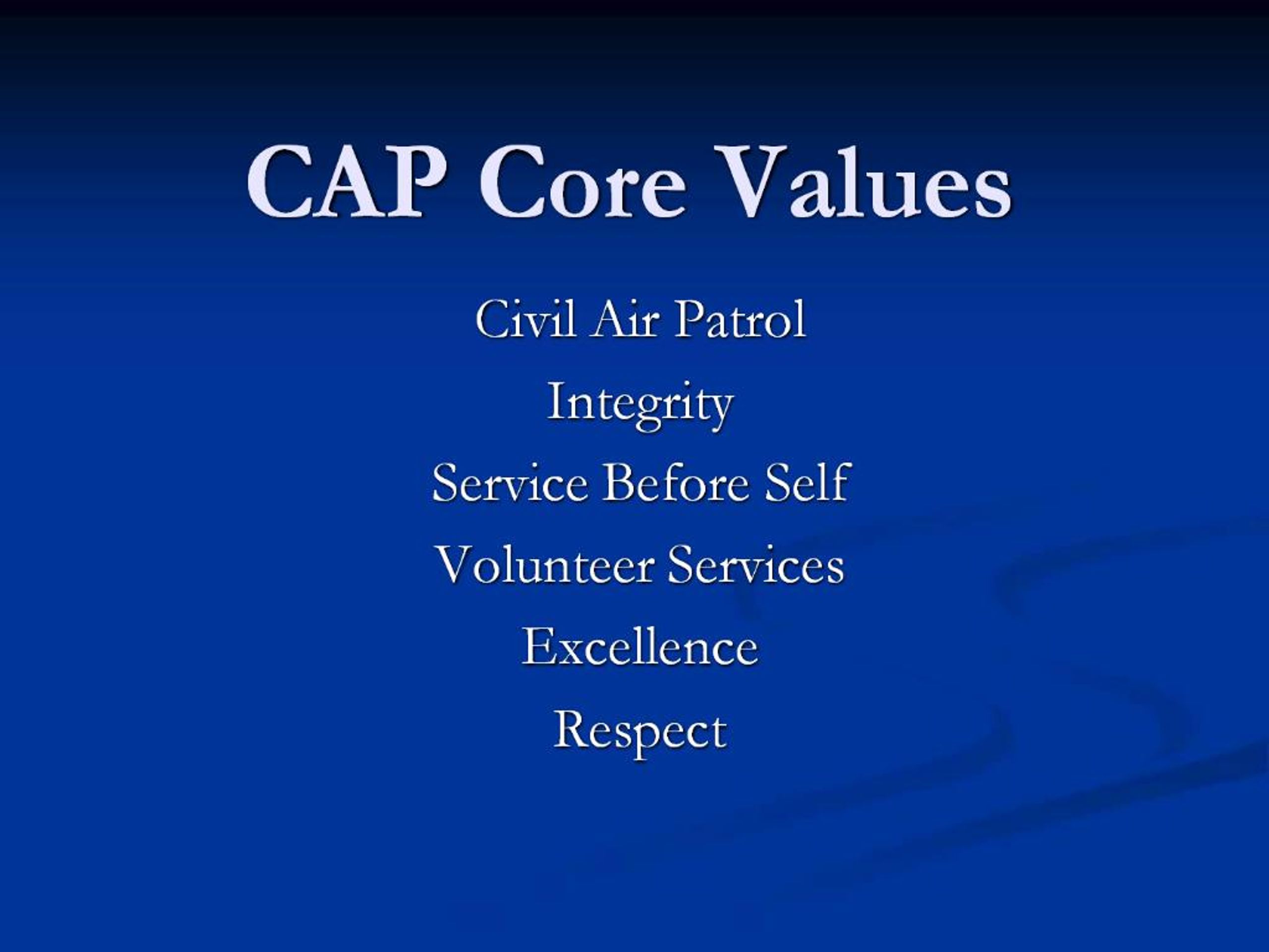 PPT - CAP Core Values PowerPoint Presentation, free download - ID:876825