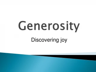 PPT - Generosity PowerPoint Presentation, free download - ID:353453