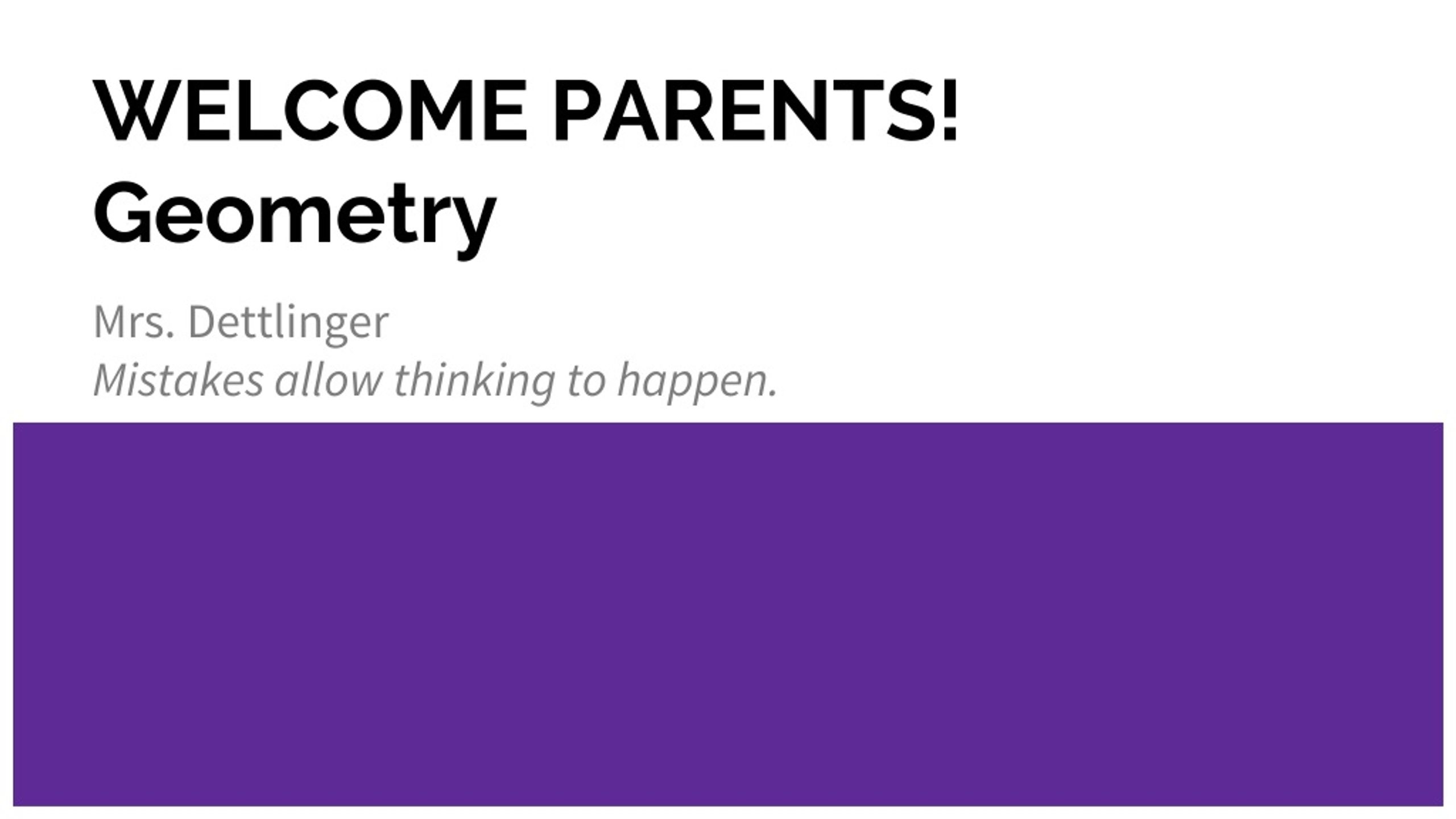 PPT - WELCOME PARENTS! Geometry PowerPoint Presentation, free download ...